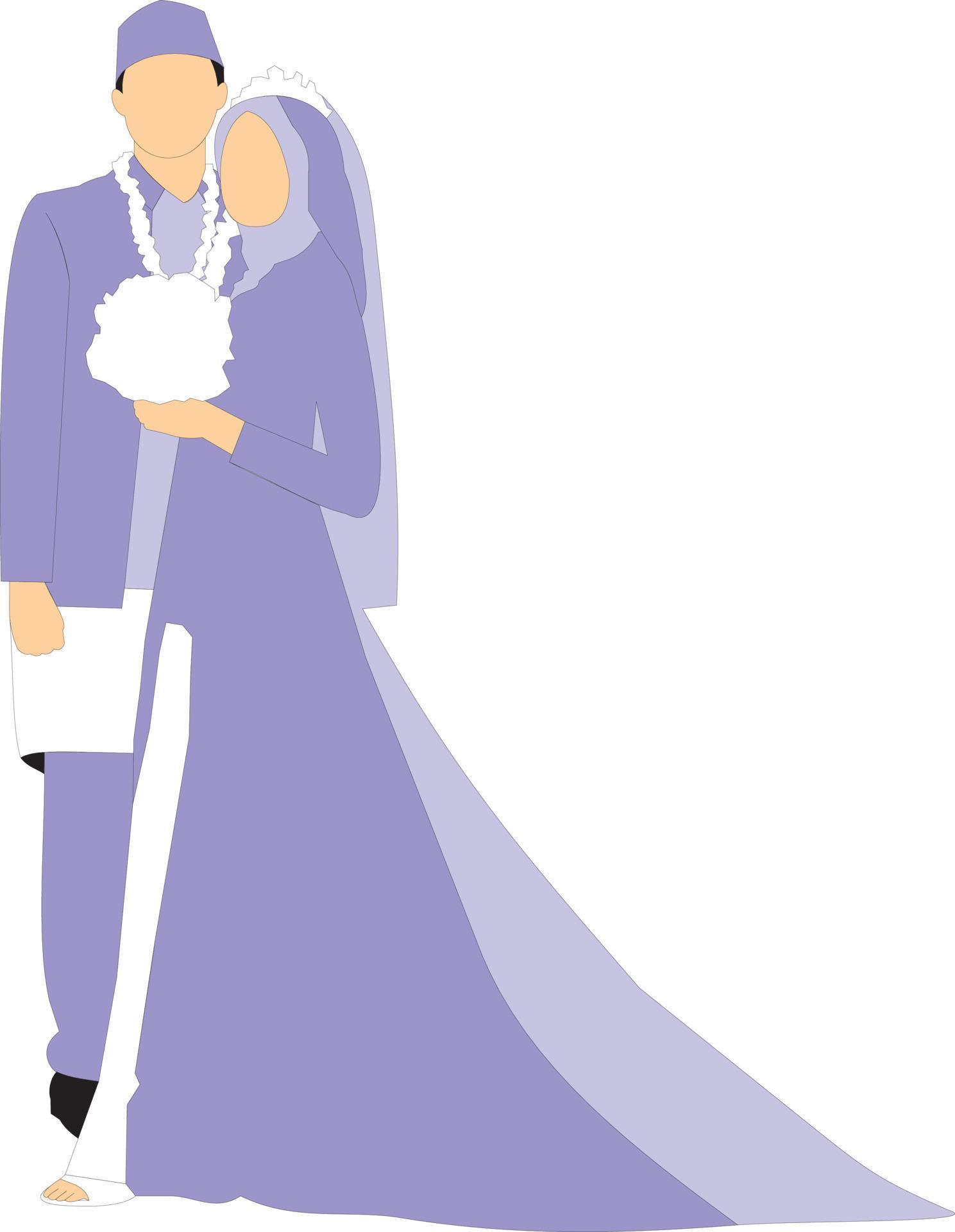 Muslim wedding couple 8759261 Vector Art at Vecteezy