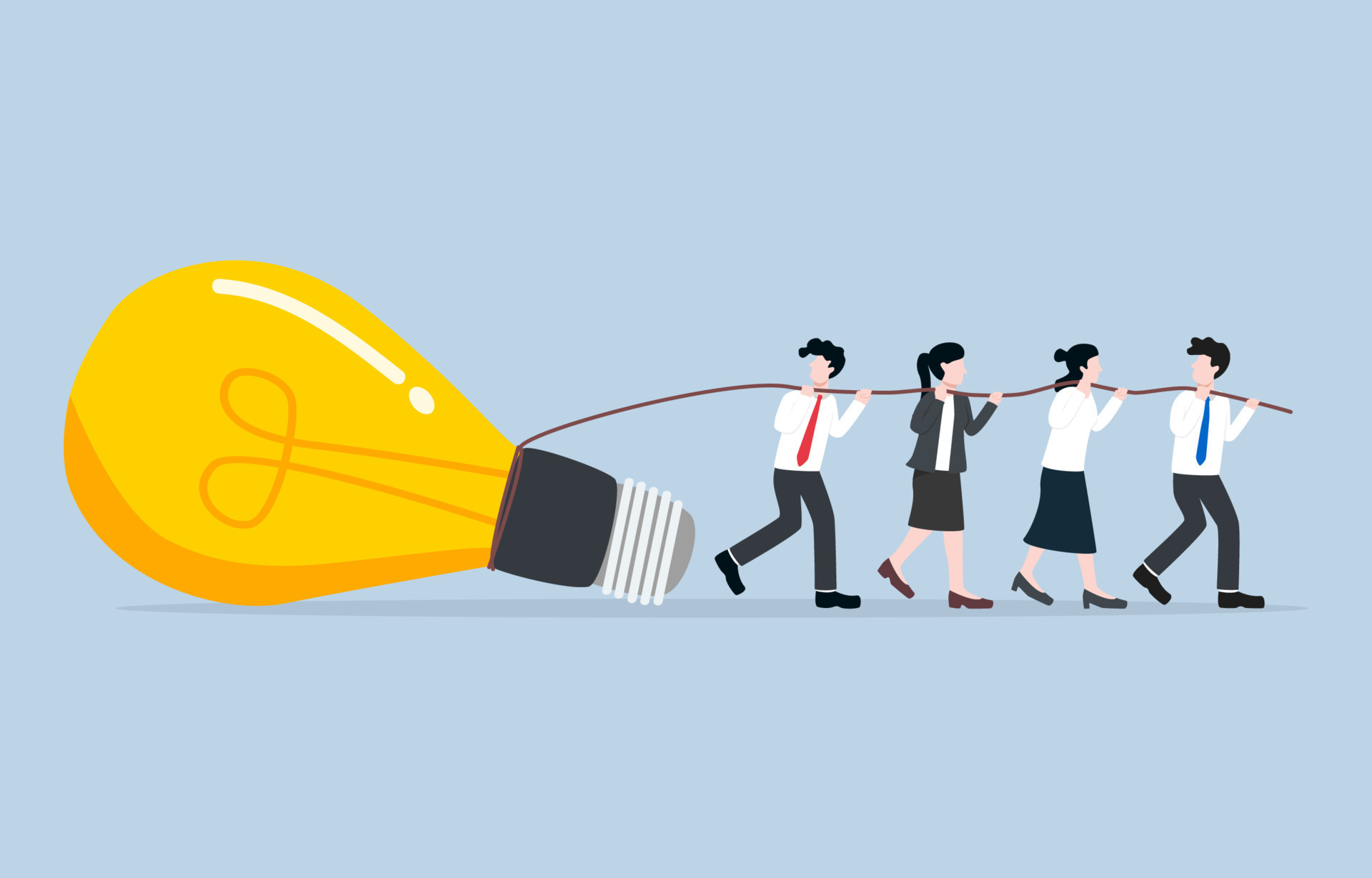 Team Effort To Find Best Idea For Business Growth Or Solution To Solve team-effort-to-find-best-idea-for-business-growth-or-solution-to-solve