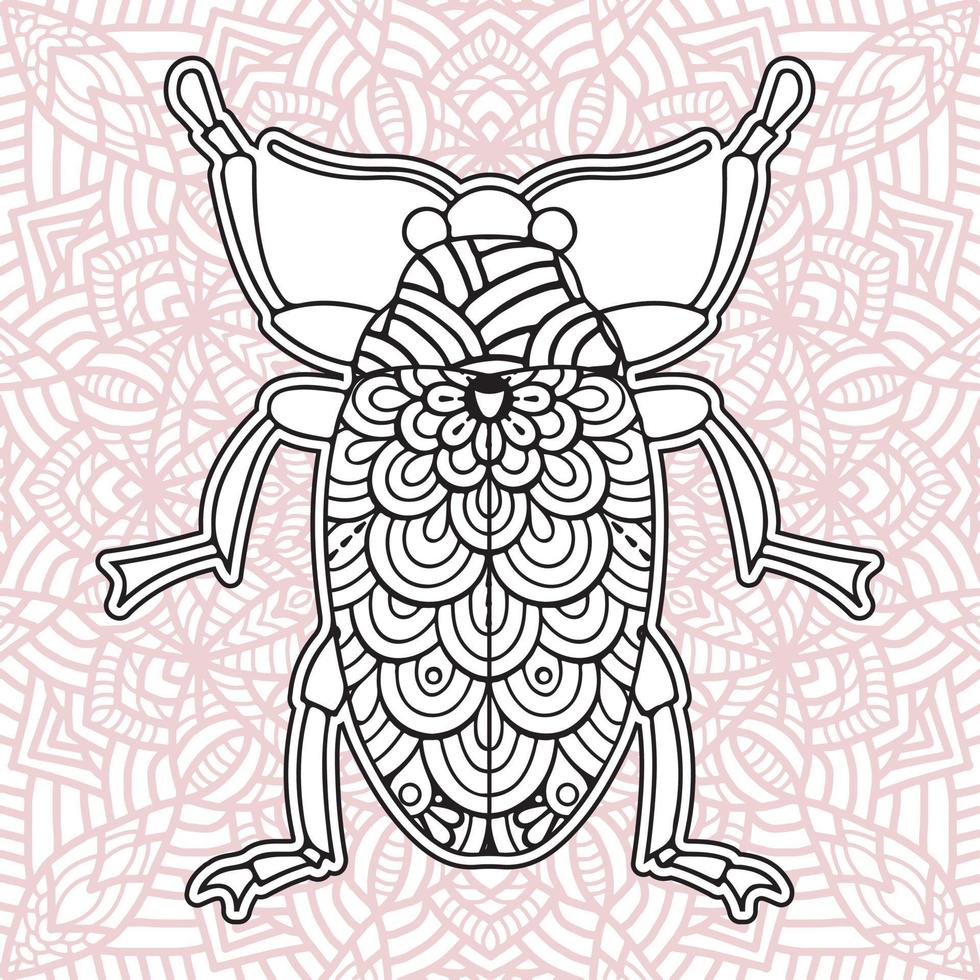 Insect Mandala coloring pages. 8772105 Vector Art at Vecteezy