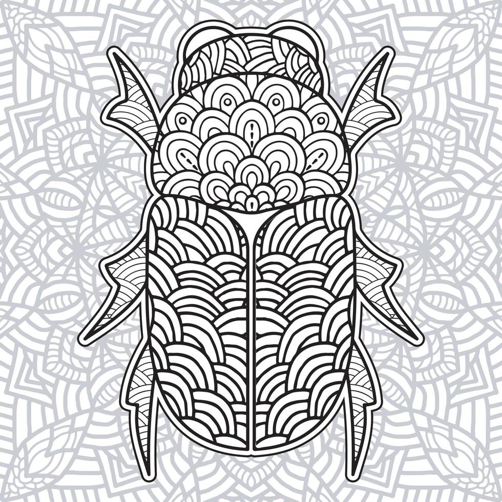 Insect Mandala coloring pages. 8772735 Vector Art at Vecteezy