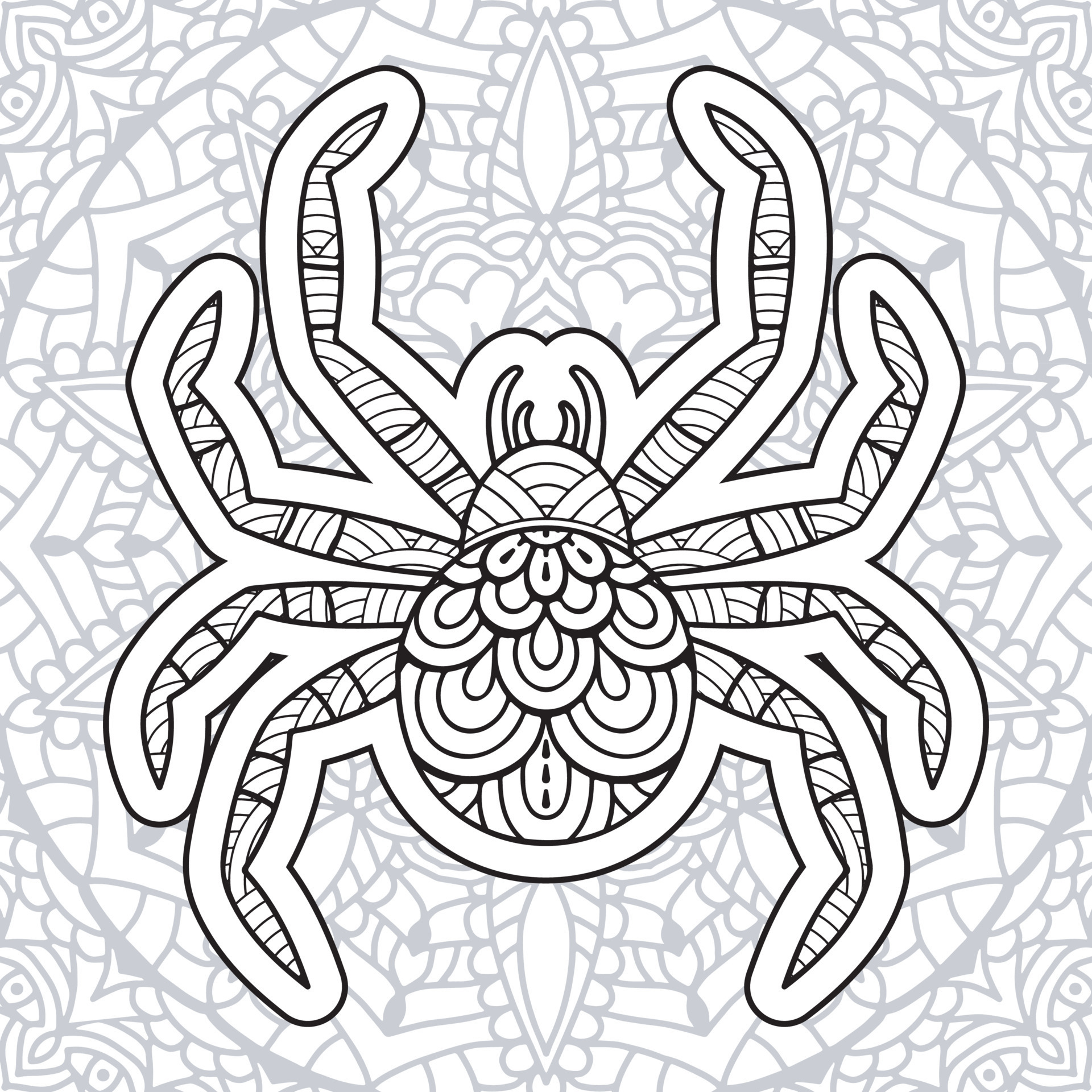 Insect Mandala coloring pages. 8773481 Vector Art at Vecteezy