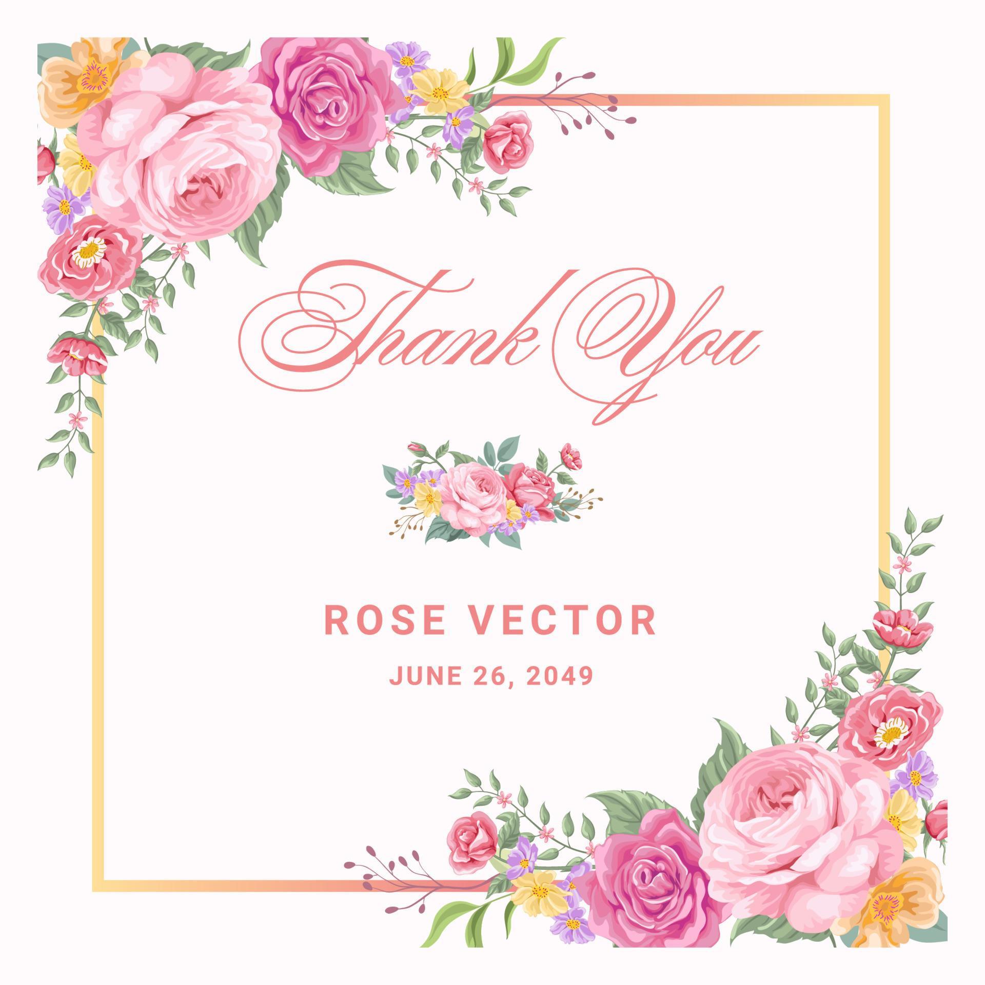 Beautiful Rose Flower and botanical leaf digital painted illustration ...