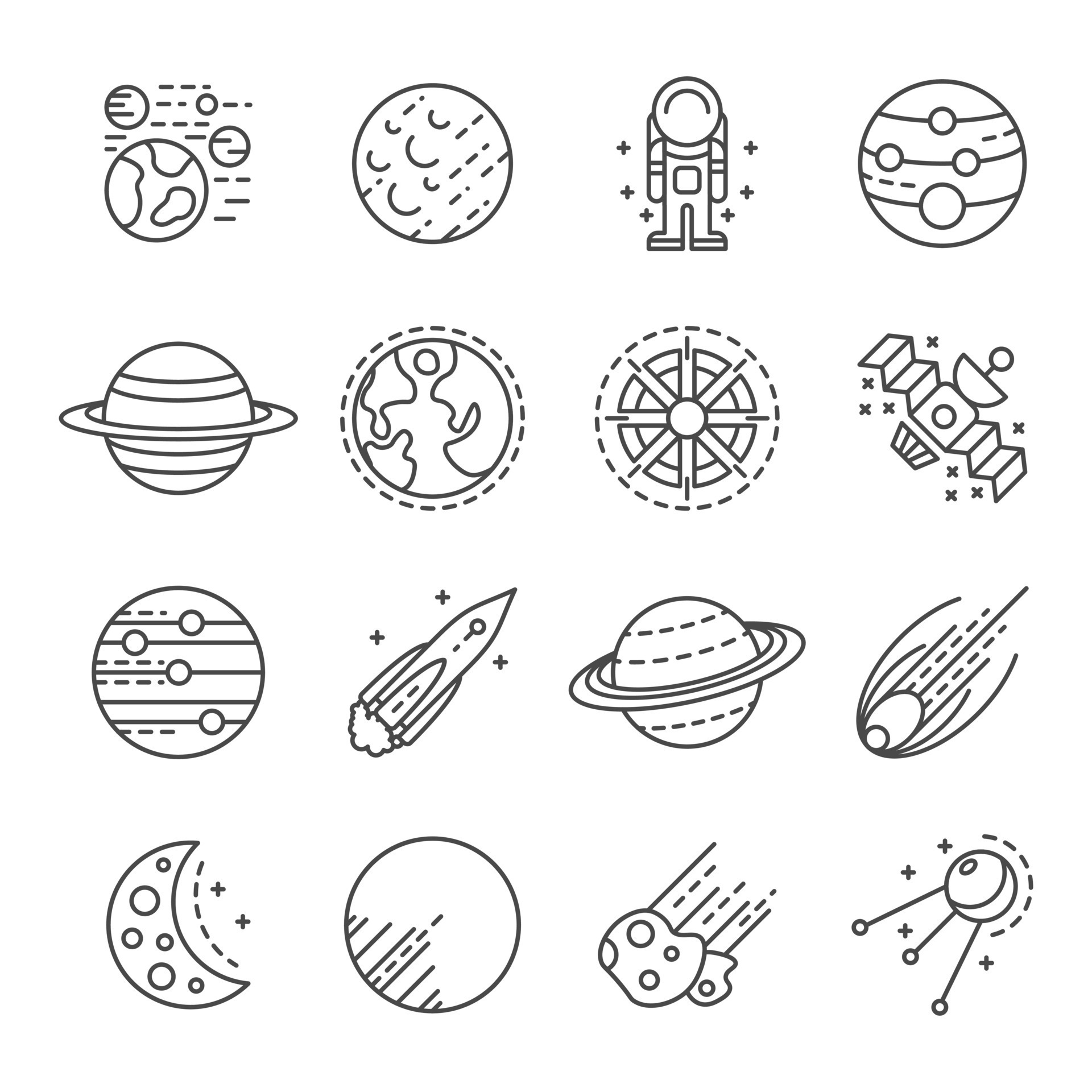 Planets icon set, outline style 8775631 Vector Art at Vecteezy Planets icon set, outline style 8775631 Vector Art at Vecteezy