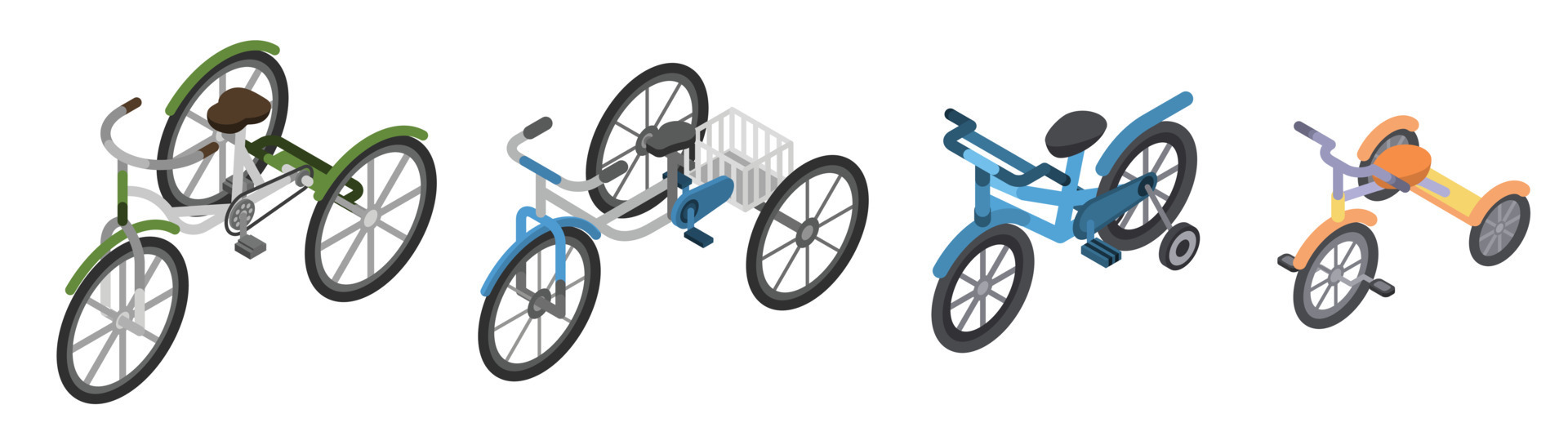 Tricycle icon set, isometric style 8776973 Vector Art at Vecteezy Tricycle icon set, isometric style 8776973 Vector Art at Vecteezy