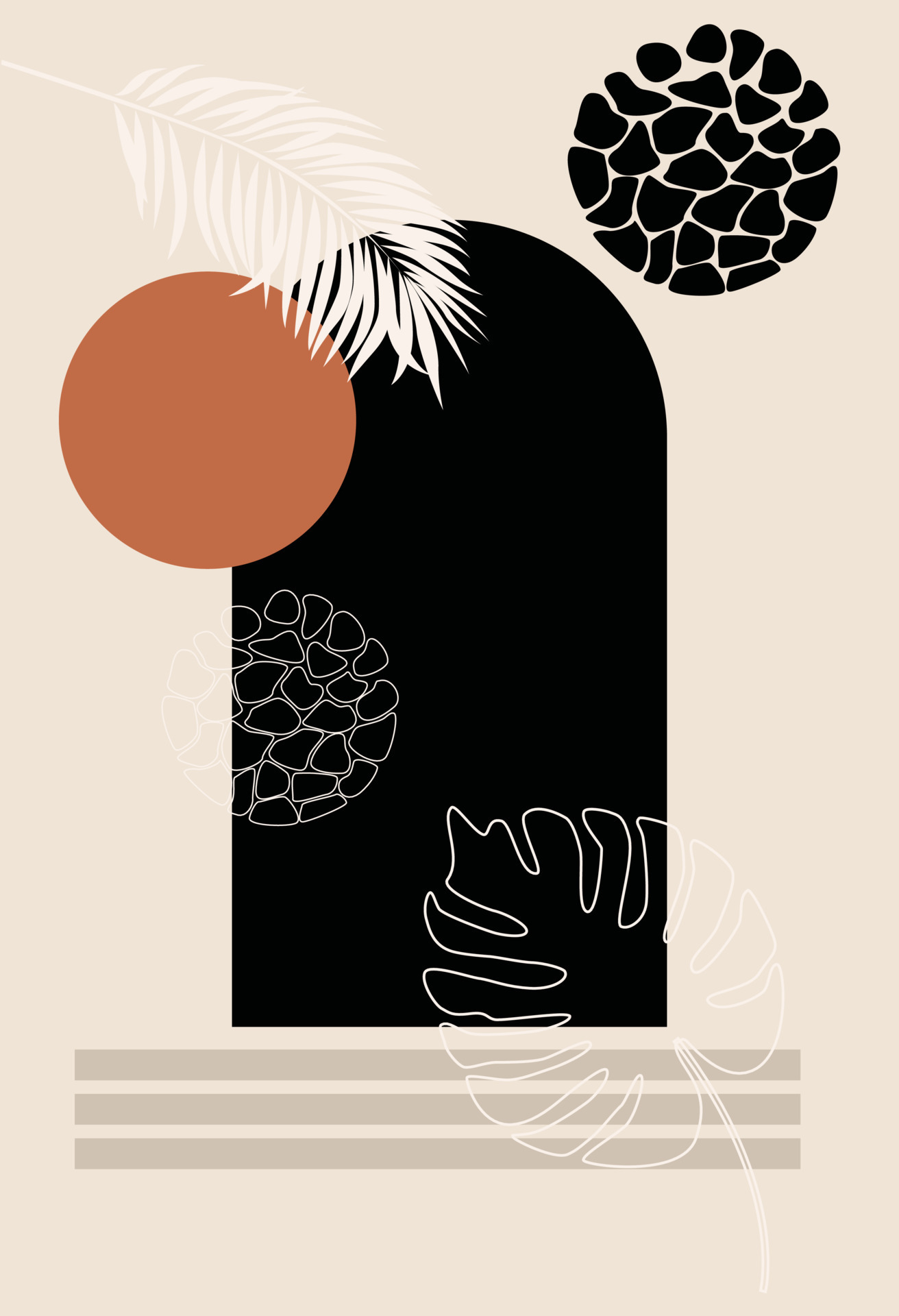 Abstract wall art. Abstract shapes 8777138 Vector Art at Vecteezy