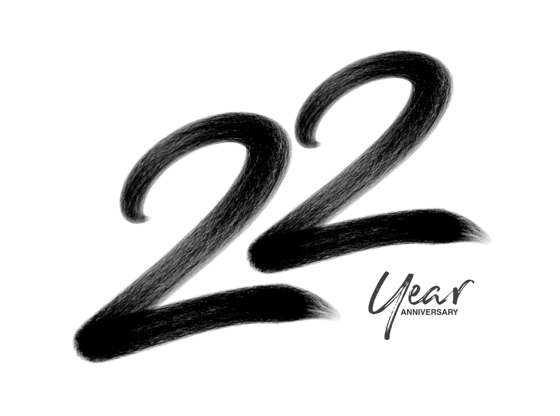 22 Years Anniversary Celebration Vector Template, 22 Years logo design ...