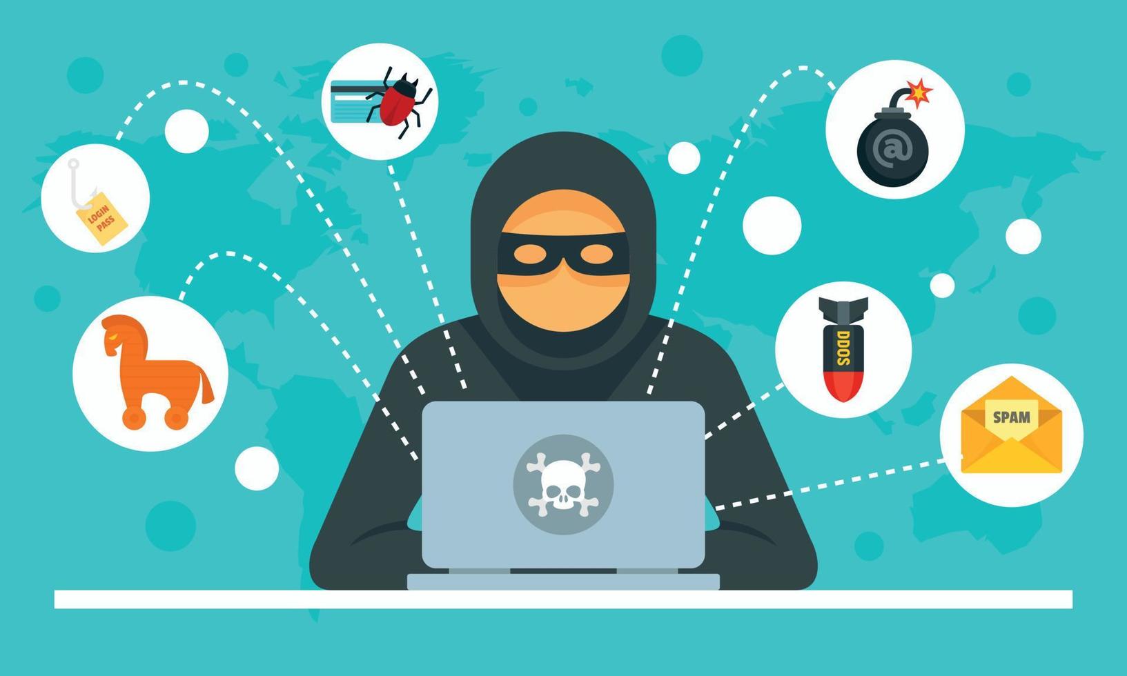 Cyber attack concept background, flat style 8791648 Vector Art at Vecteezy Cyber attack concept background, flat style 8791648 Vector Art at Vecteezy