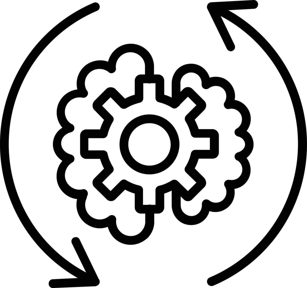 Brain Process Vector Line Icon 8794393 Vector Art at Vecteezy