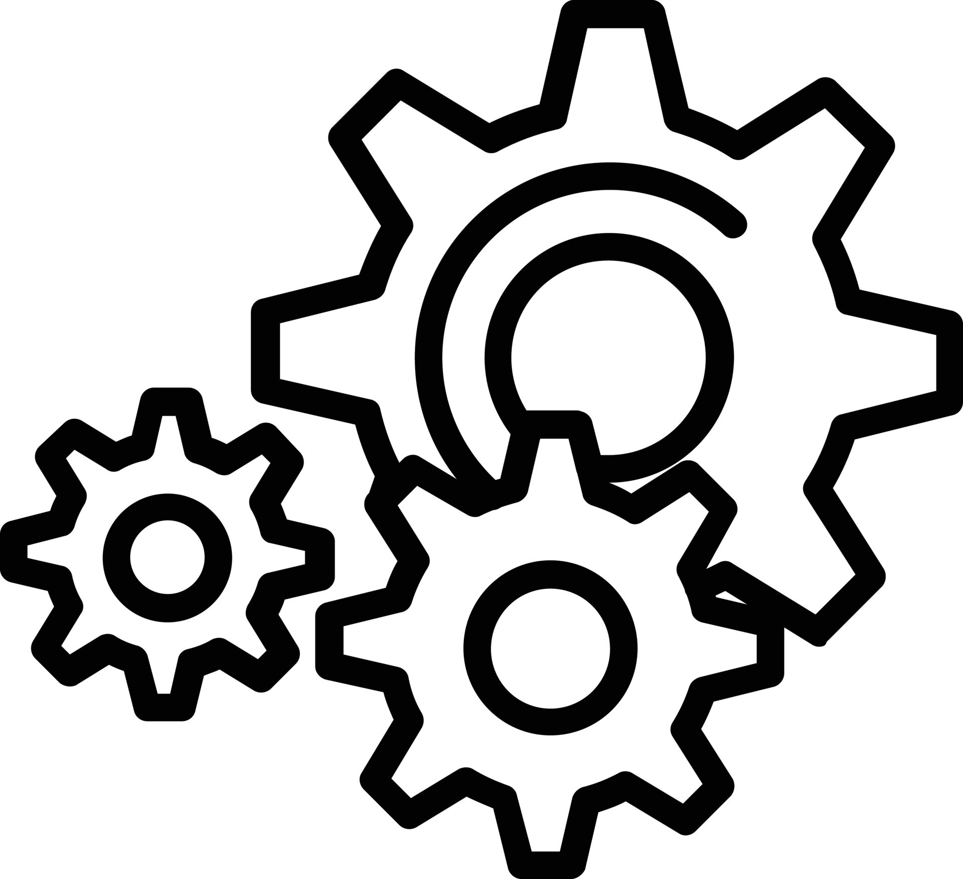 Cogwheel Vector Line Icon 8794649 Vector Art at Vecteezy