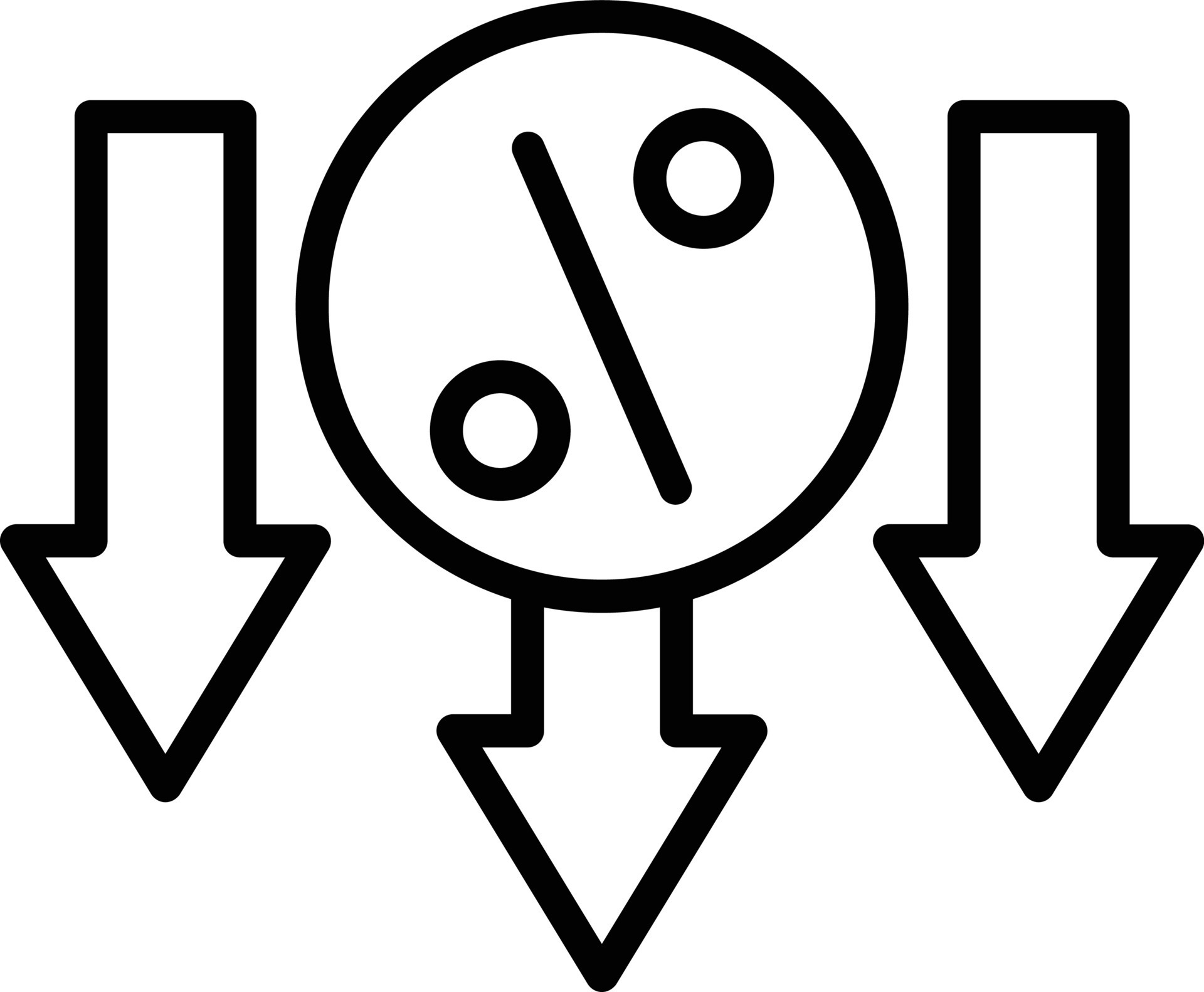 Decrease Vector Line Icon 8795599 Vector Art at Vecteezy