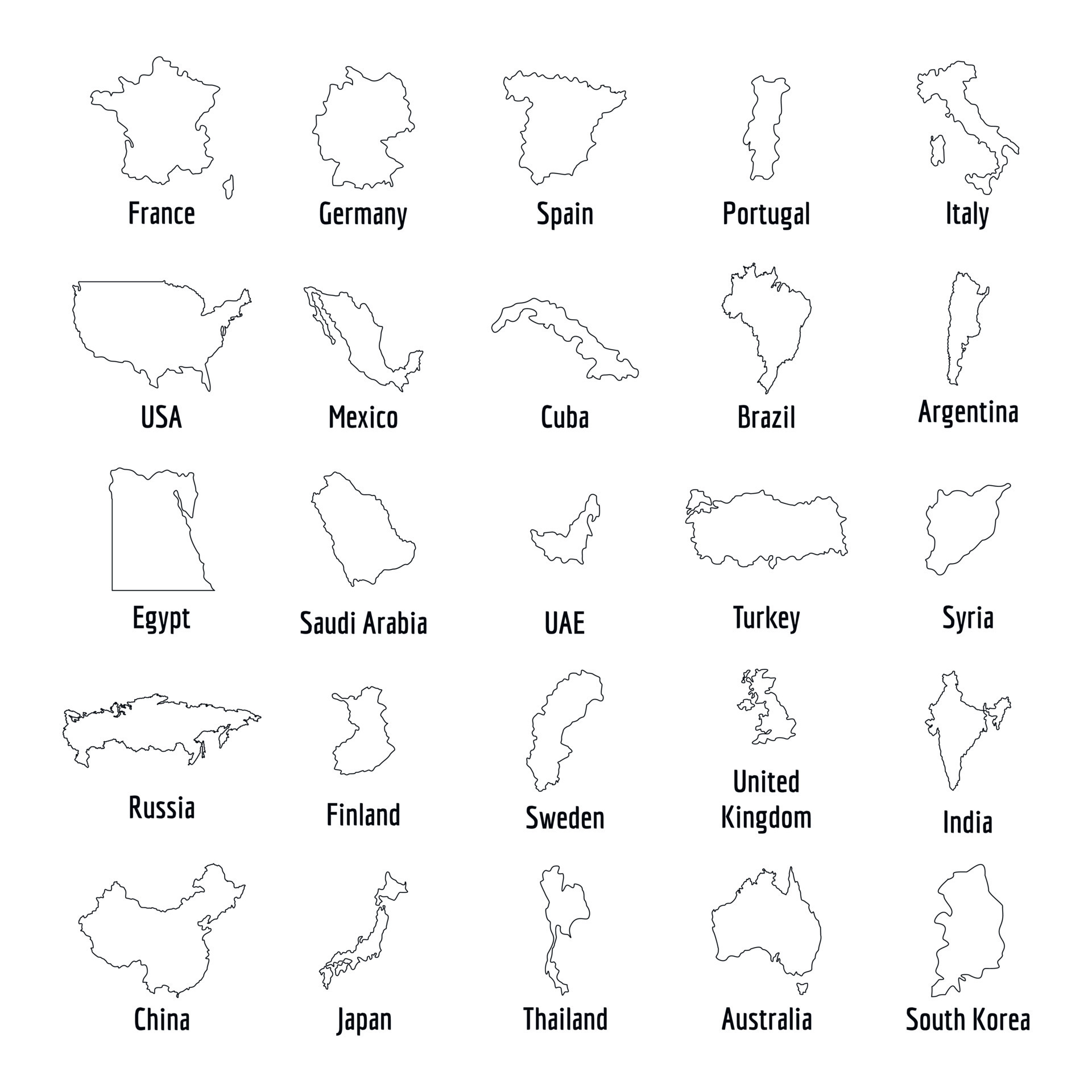 Map country icon set, outline style 8808424 Vector Art at Vecteezy Map country icon set, outline style 8808424 Vector Art at Vecteezy