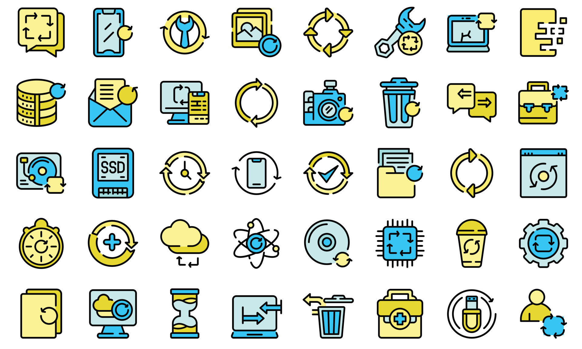 Regeneration icons set line color vector 8822825 Vector Art at Vecteezy Regeneration icons set line color vector 8822825 Vector Art at Vecteezy