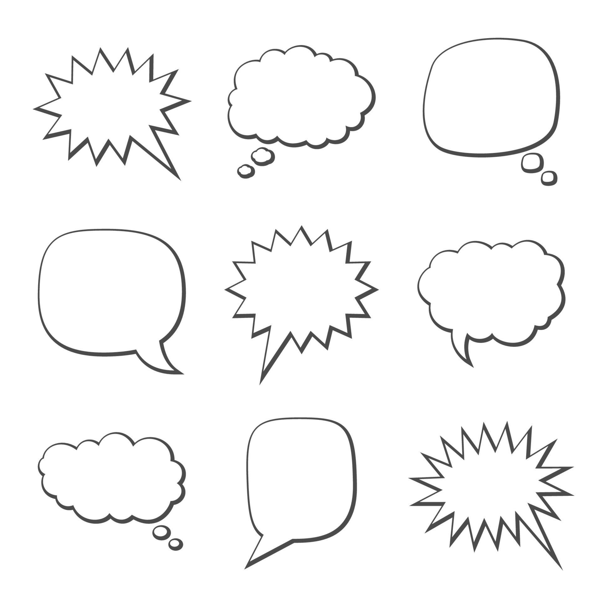 Collection of speech bubbles isolated 8827636 Vector Art at Vecteezy