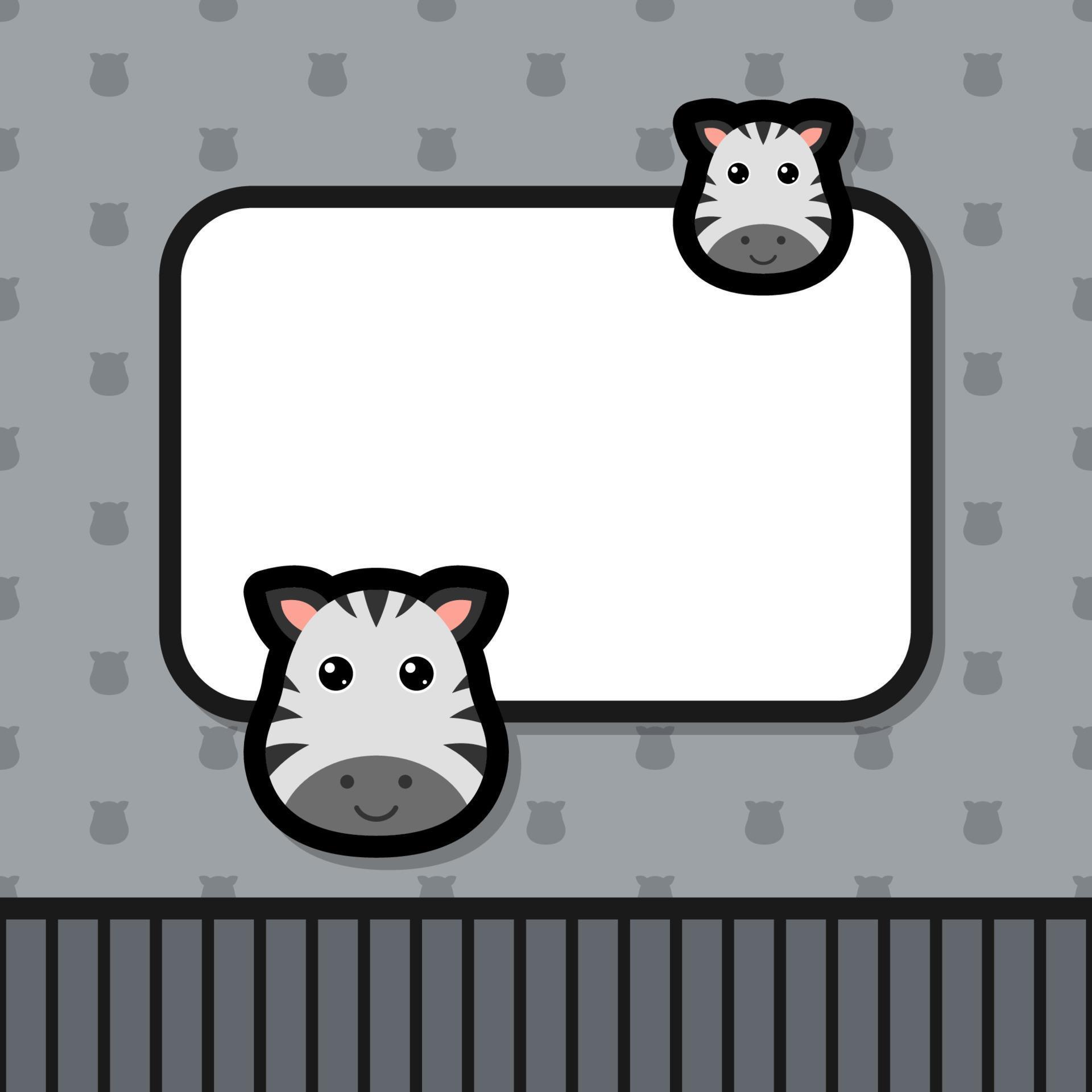 Greeting card template with Zebra 8827673 Vector Art at Vecteezy