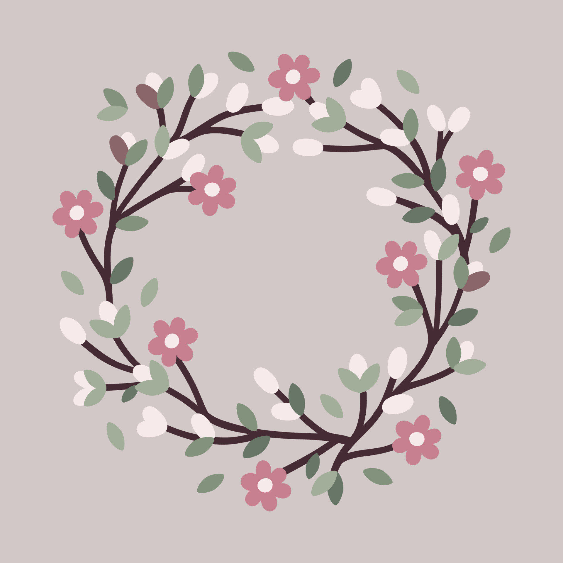 Spring branches frame 8832252 Vector Art at Vecteezy