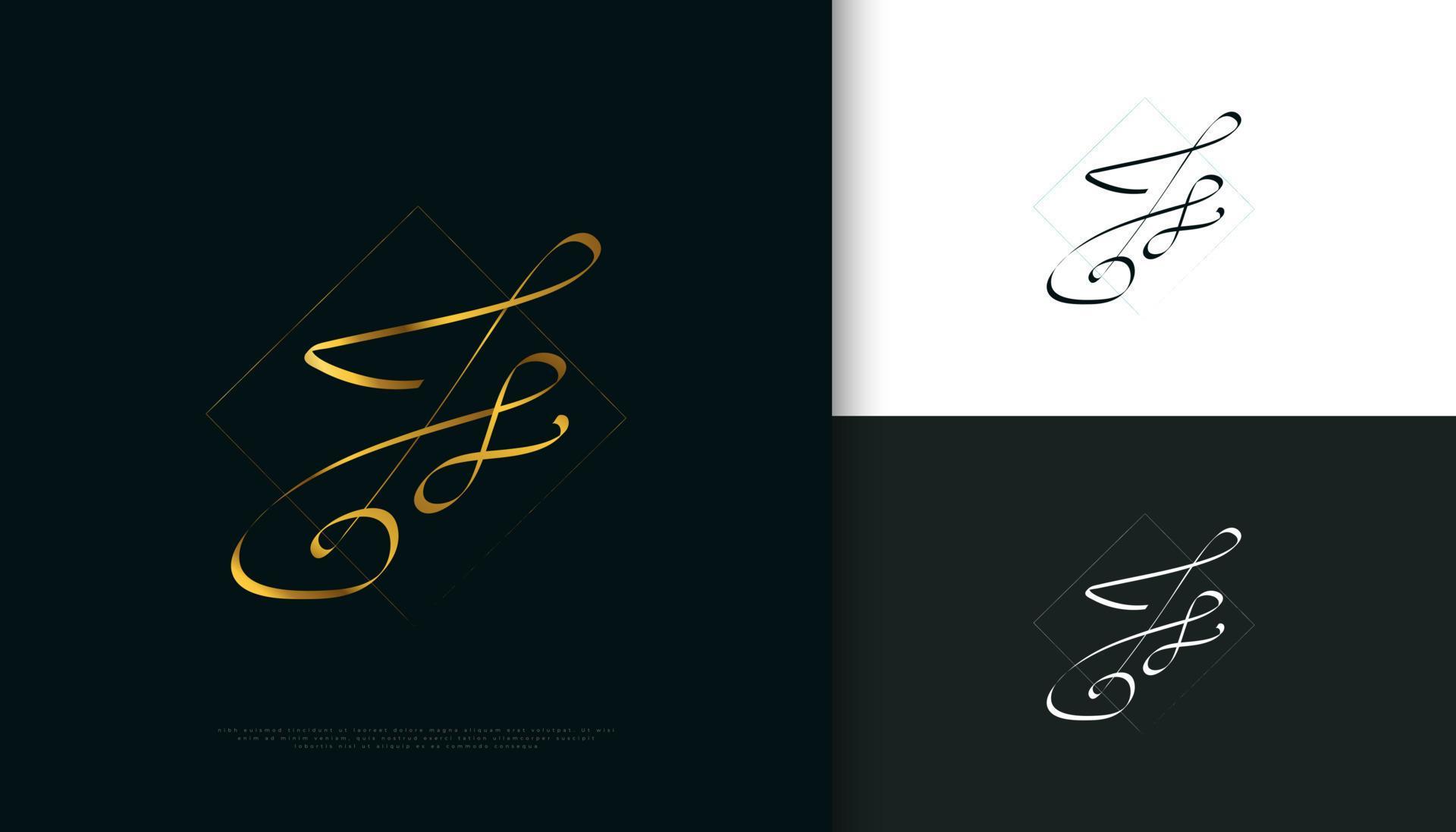 JS Initial Signature Logo Design with Elegant Gold Handwriting Style ... JS Initial Signature Logo Design with Elegant Gold Handwriting Style ...