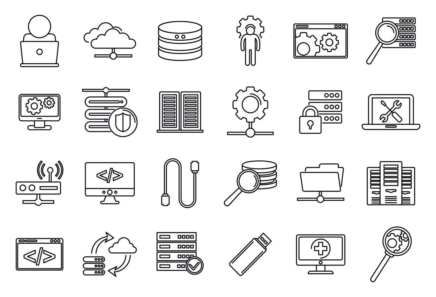 Company it administrator icons set, outline style 8846981 Vector Art at ... Company it administrator icons set, outline style 8846981 Vector Art at ...