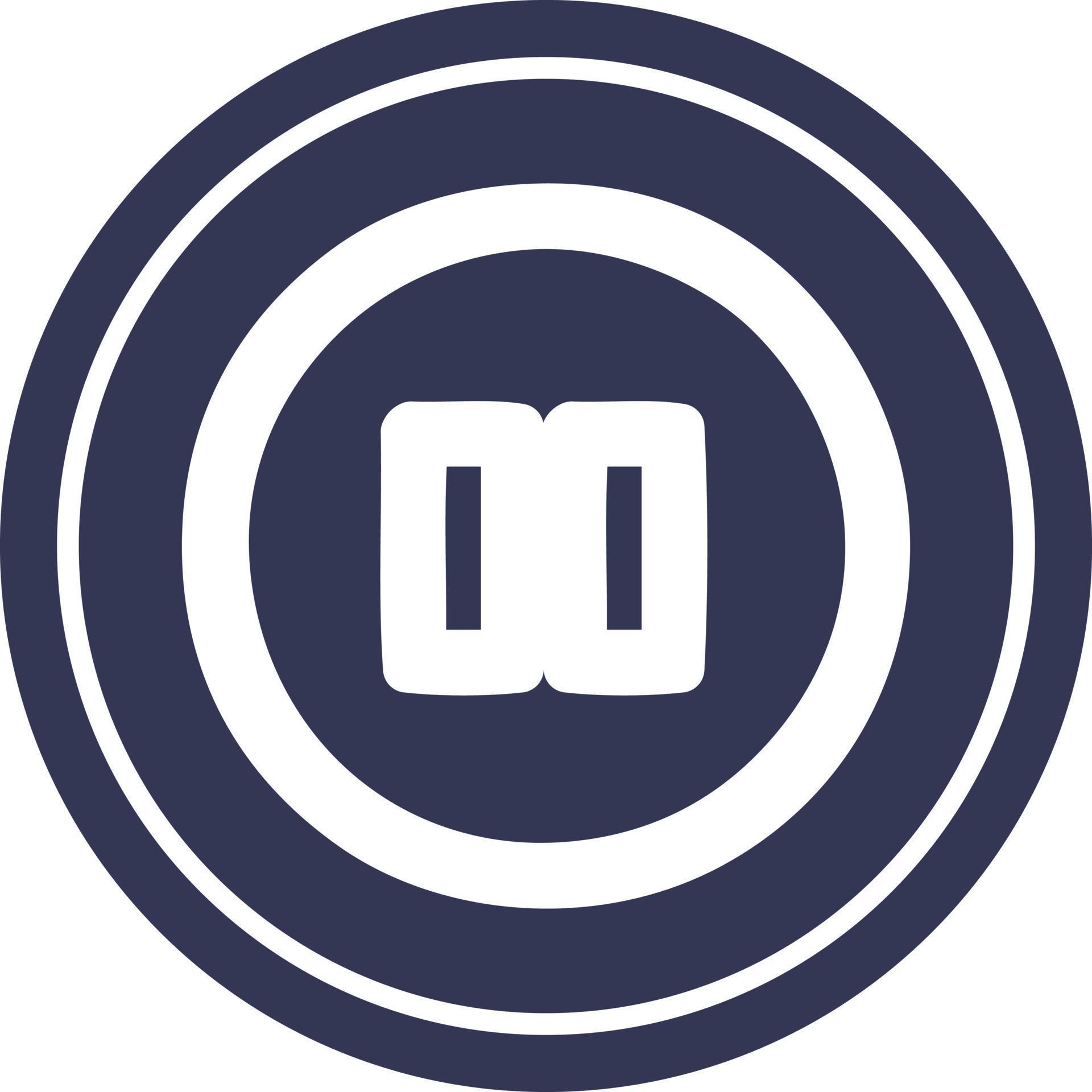 pause button circular icon 8848665 Vector Art at Vecteezy