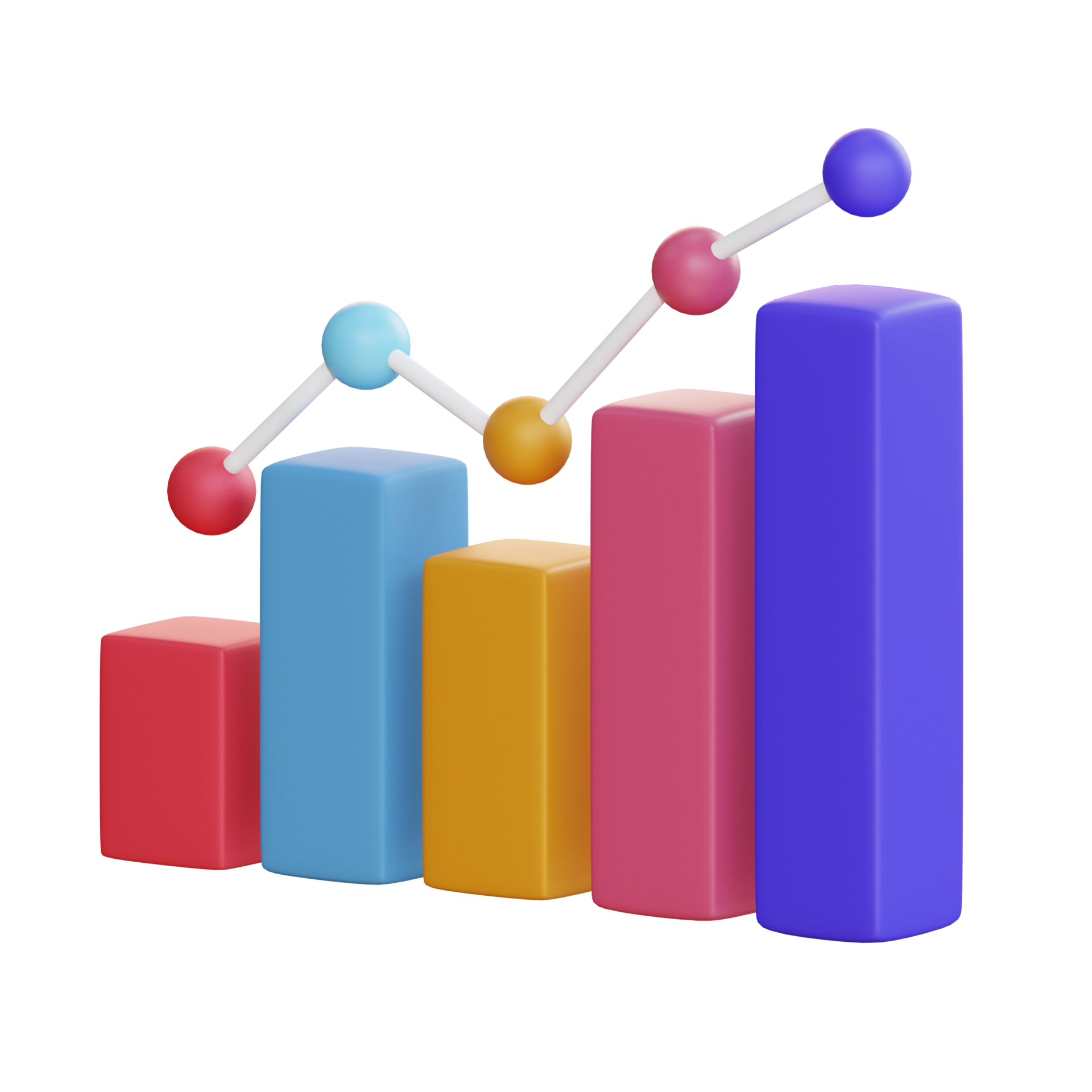 3d icon illustration candle chart 8851854 PNG