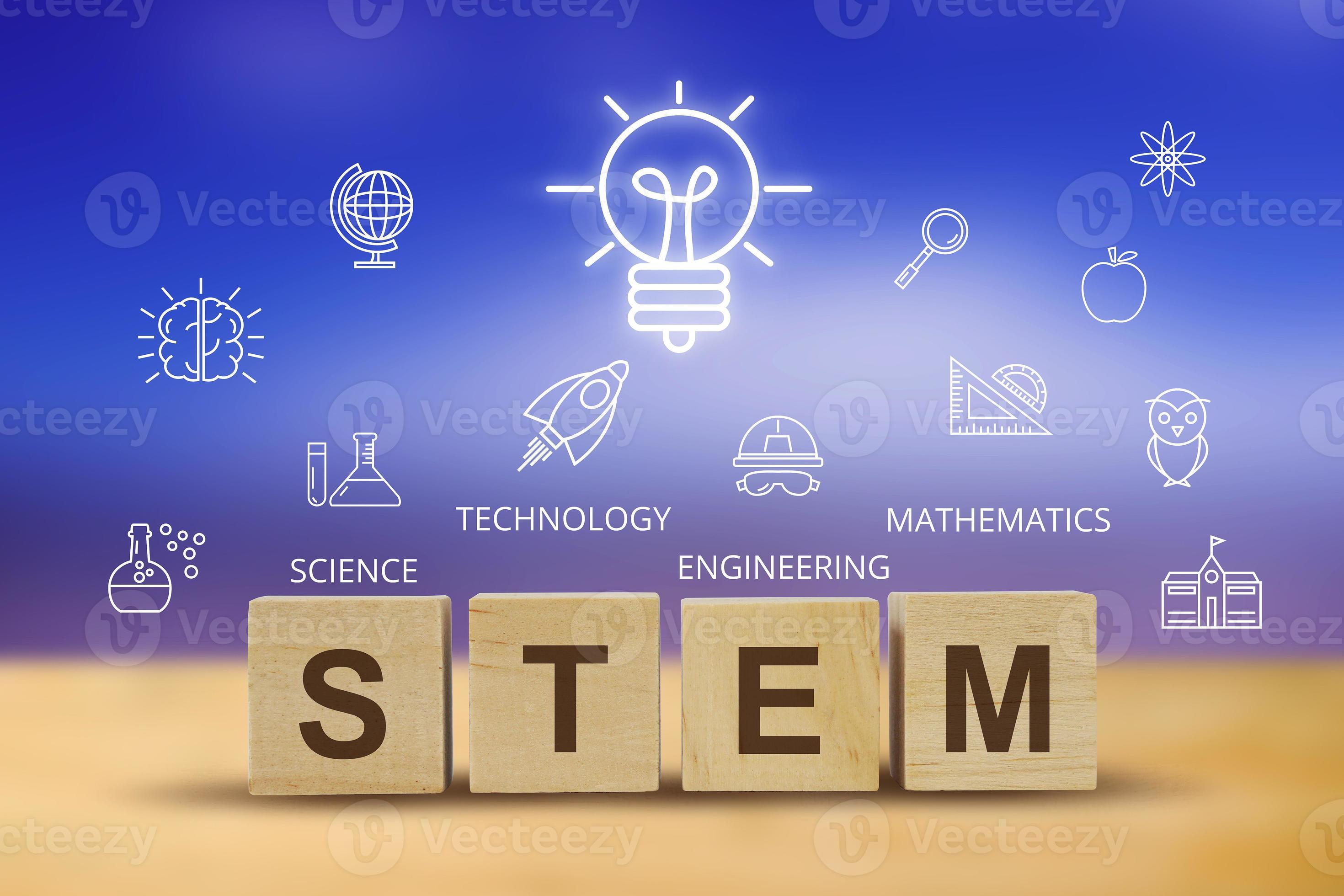 STEM Education Concept , Science Technology Engineering and Maths, icon ...