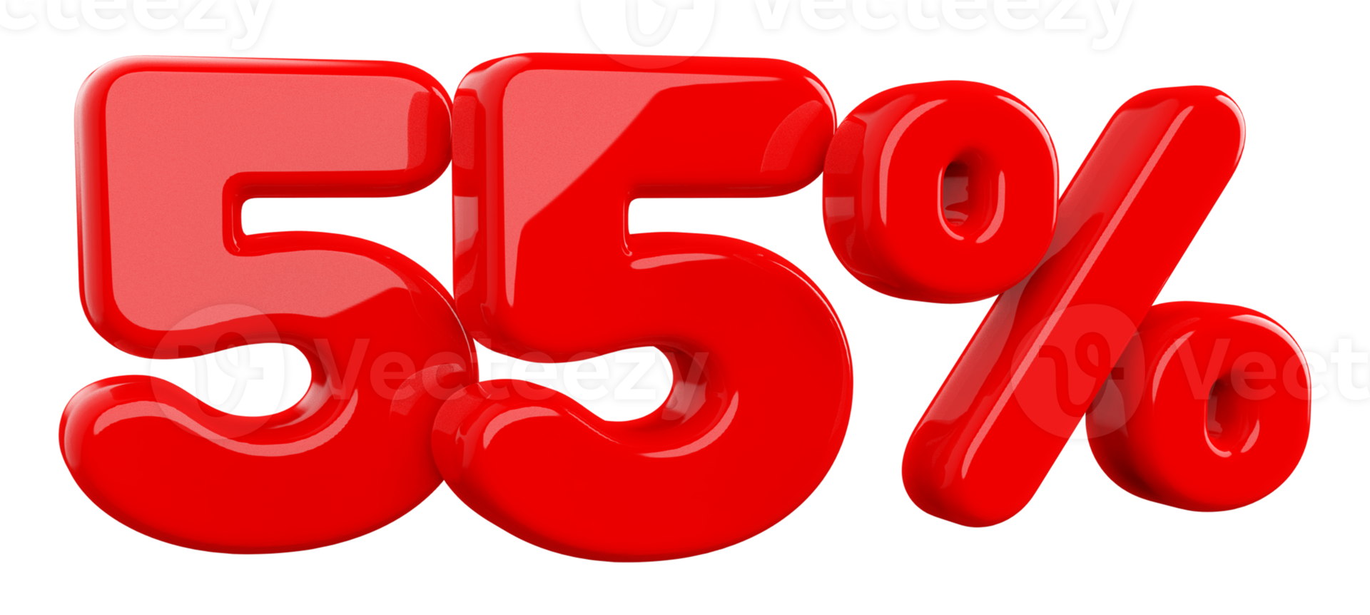 Sale 55 Percent Red 3D 8854828 PNG