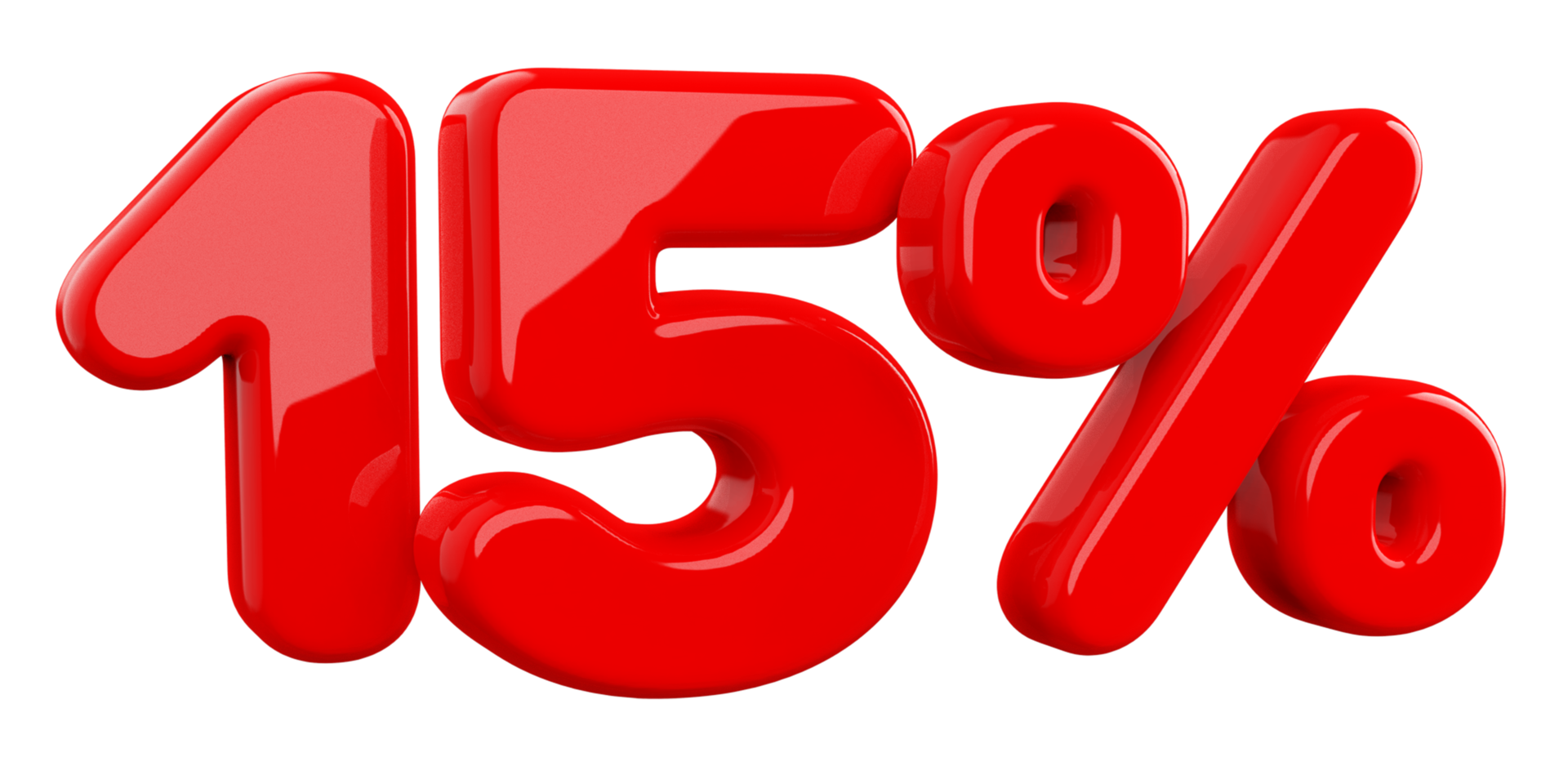 Sale 15 Percent Red 3D 8854829 PNG