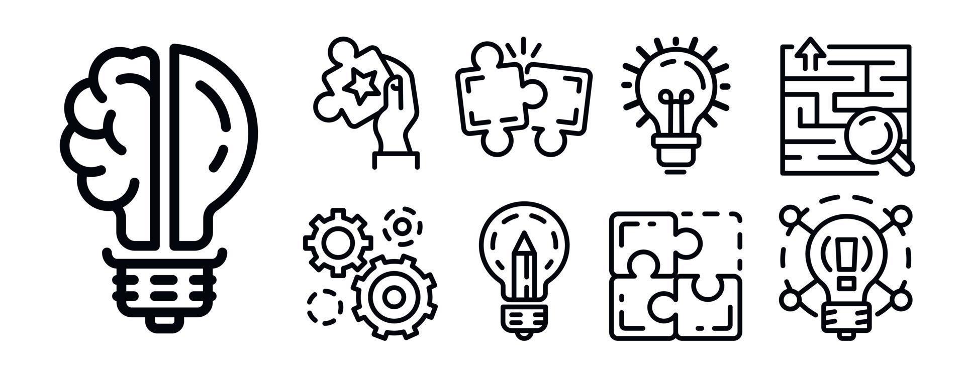 Solution icon set, outline style 8855048 Vector Art at Vecteezy Solution icon set, outline style 8855048 Vector Art at Vecteezy