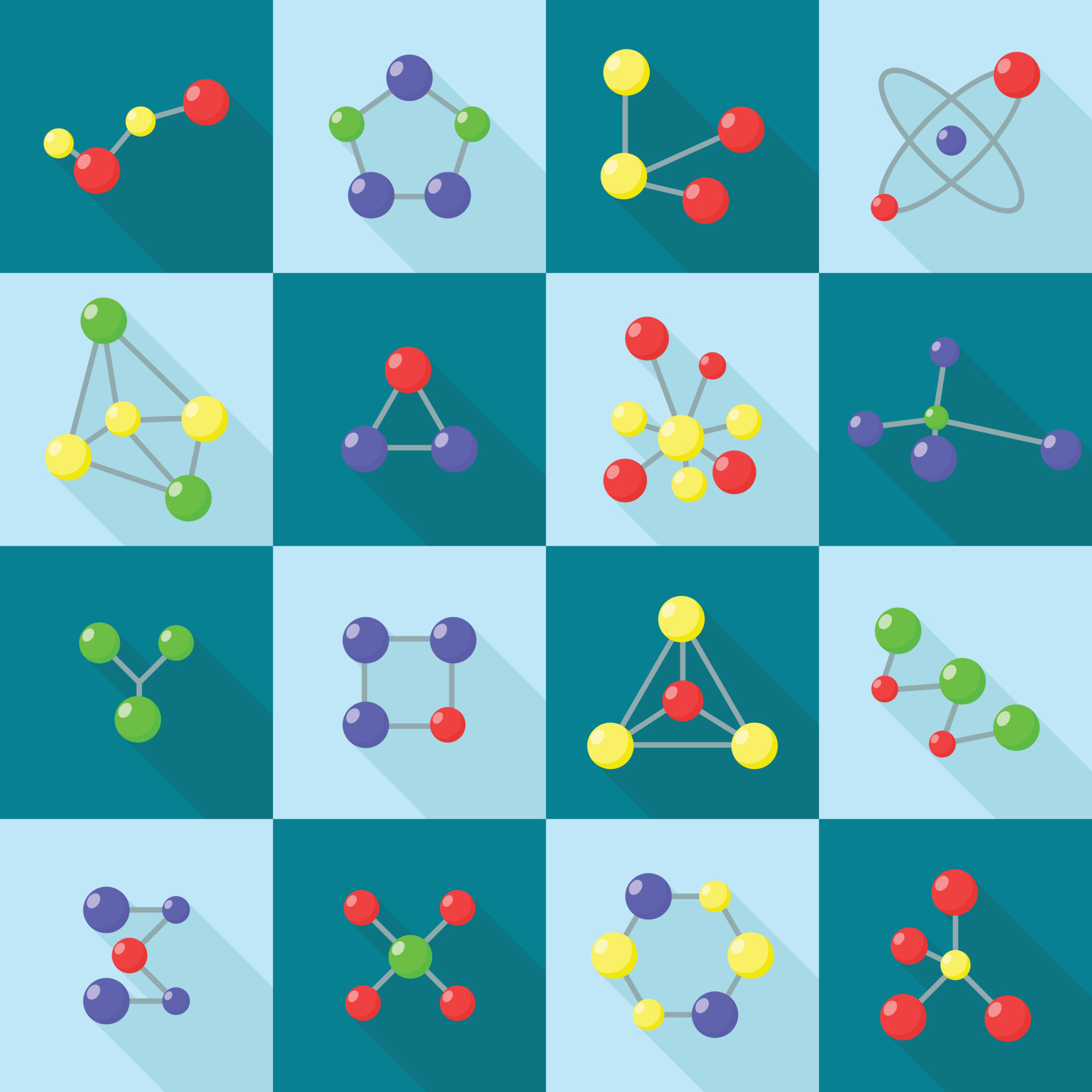 Molecular structure chemical icons set, flat style 8857214 Vector Art ... Molecular structure chemical icons set, flat style 8857214 Vector Art ...
