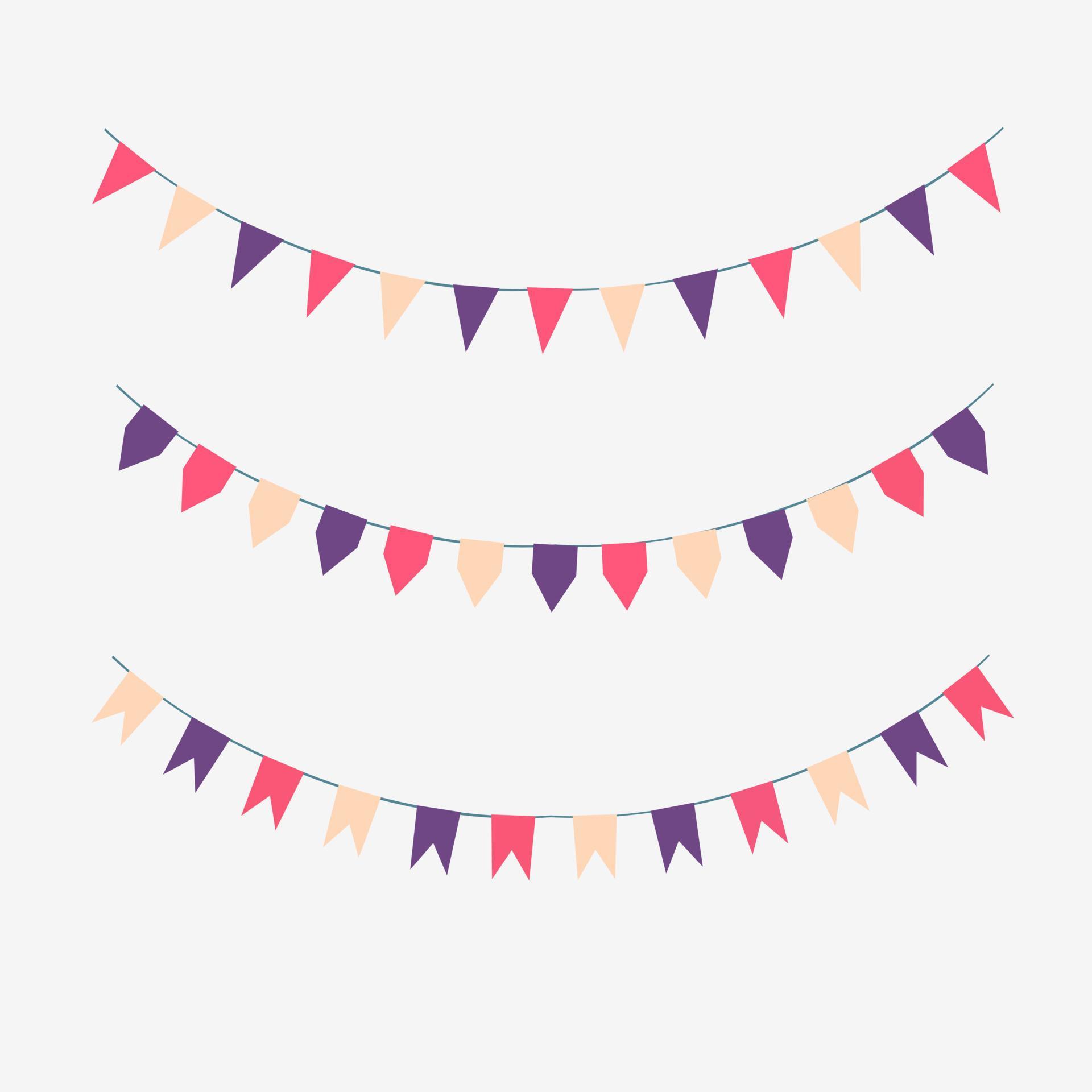 Vector Illustration of Colorful Garlands on white background. Rainbow ... Vector Illustration of Colorful Garlands on white background. Rainbow ...