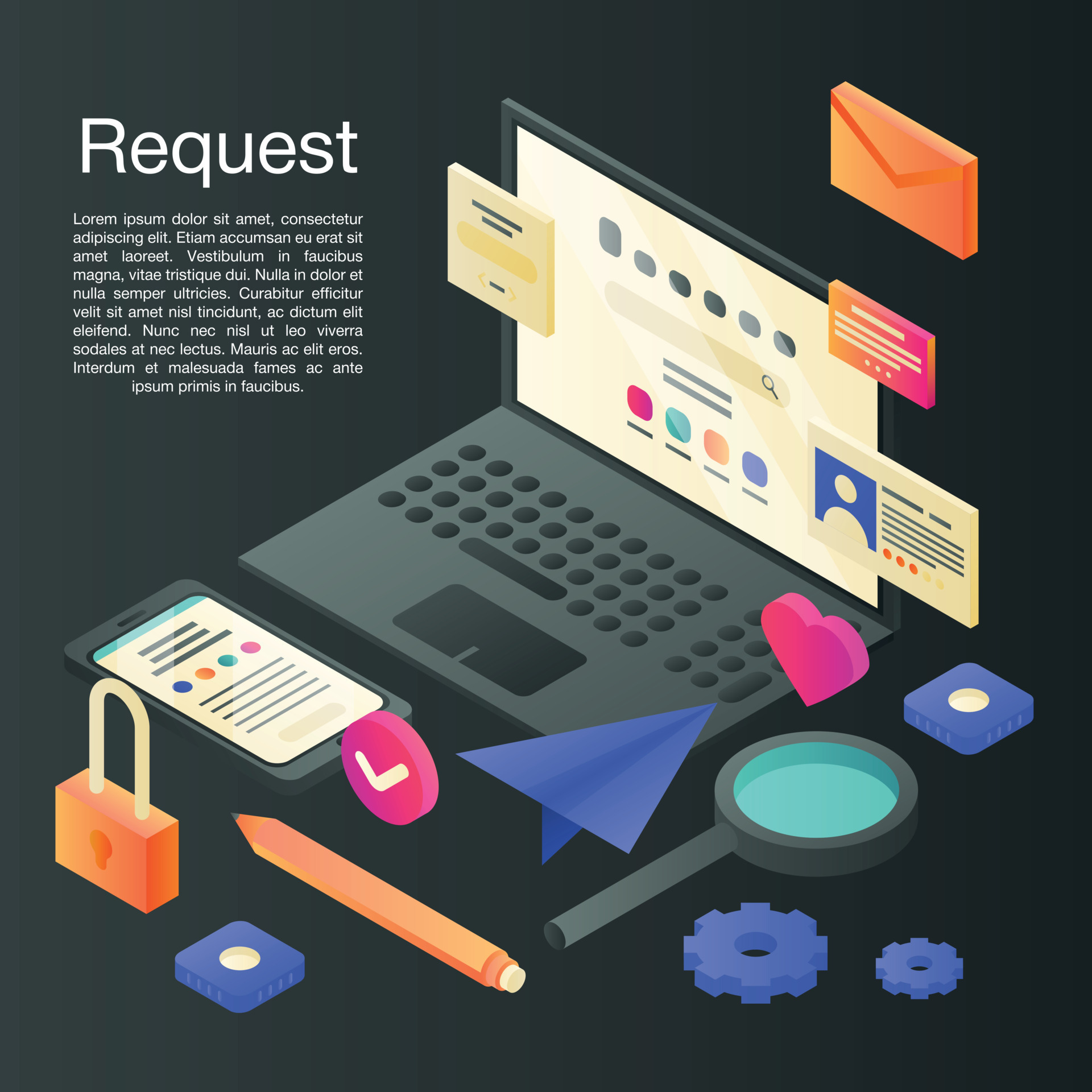 Request concept background, isometric style 8857584 Vector Art at Vecteezy Request concept background, isometric style 8857584 Vector Art at Vecteezy