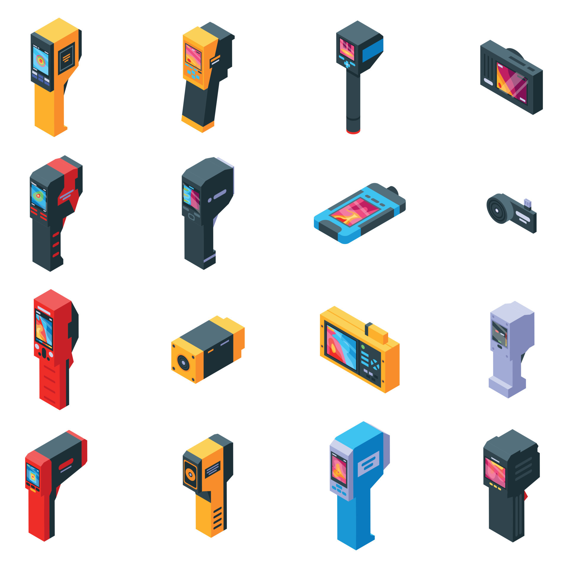 Thermal imager icons set, isometric style 8857947 Vector Art at Vecteezy Thermal imager icons set, isometric style 8857947 Vector Art at Vecteezy