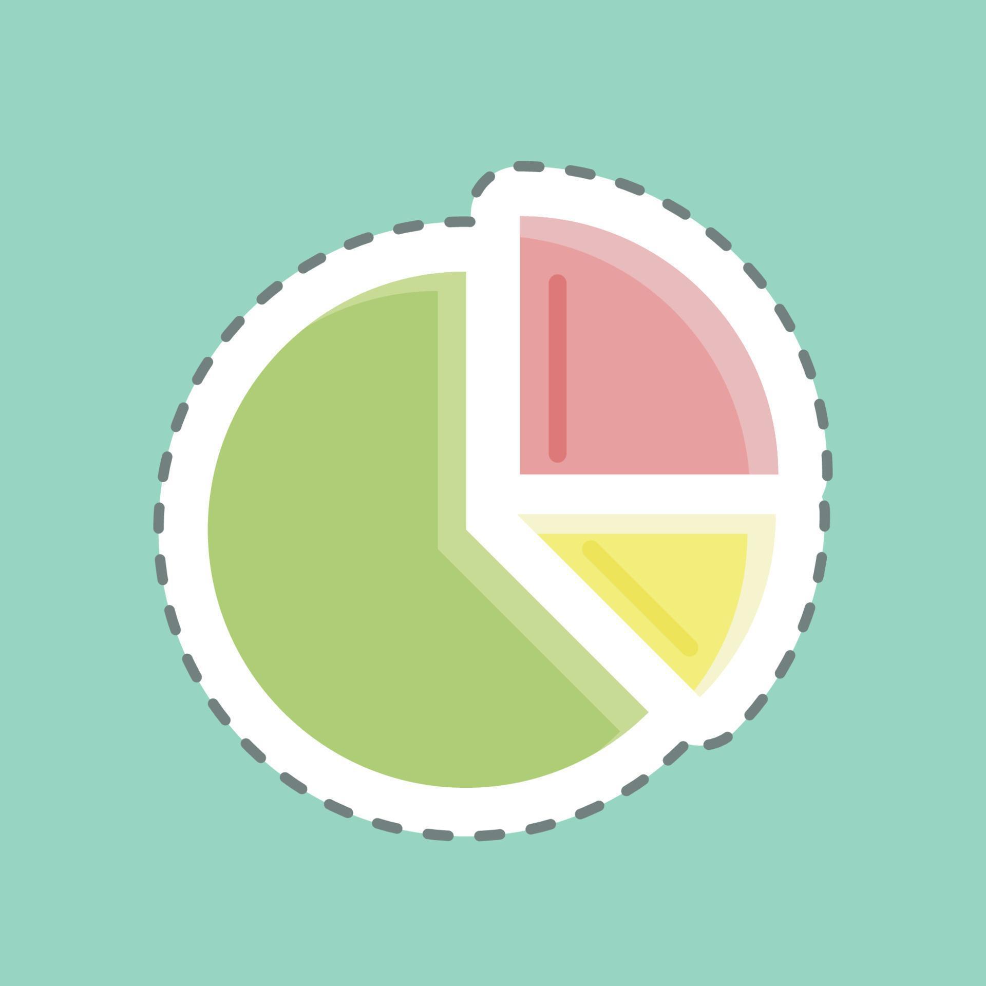Sticker Line Cut Analytics Suitable For Startup Symbol Simple Design