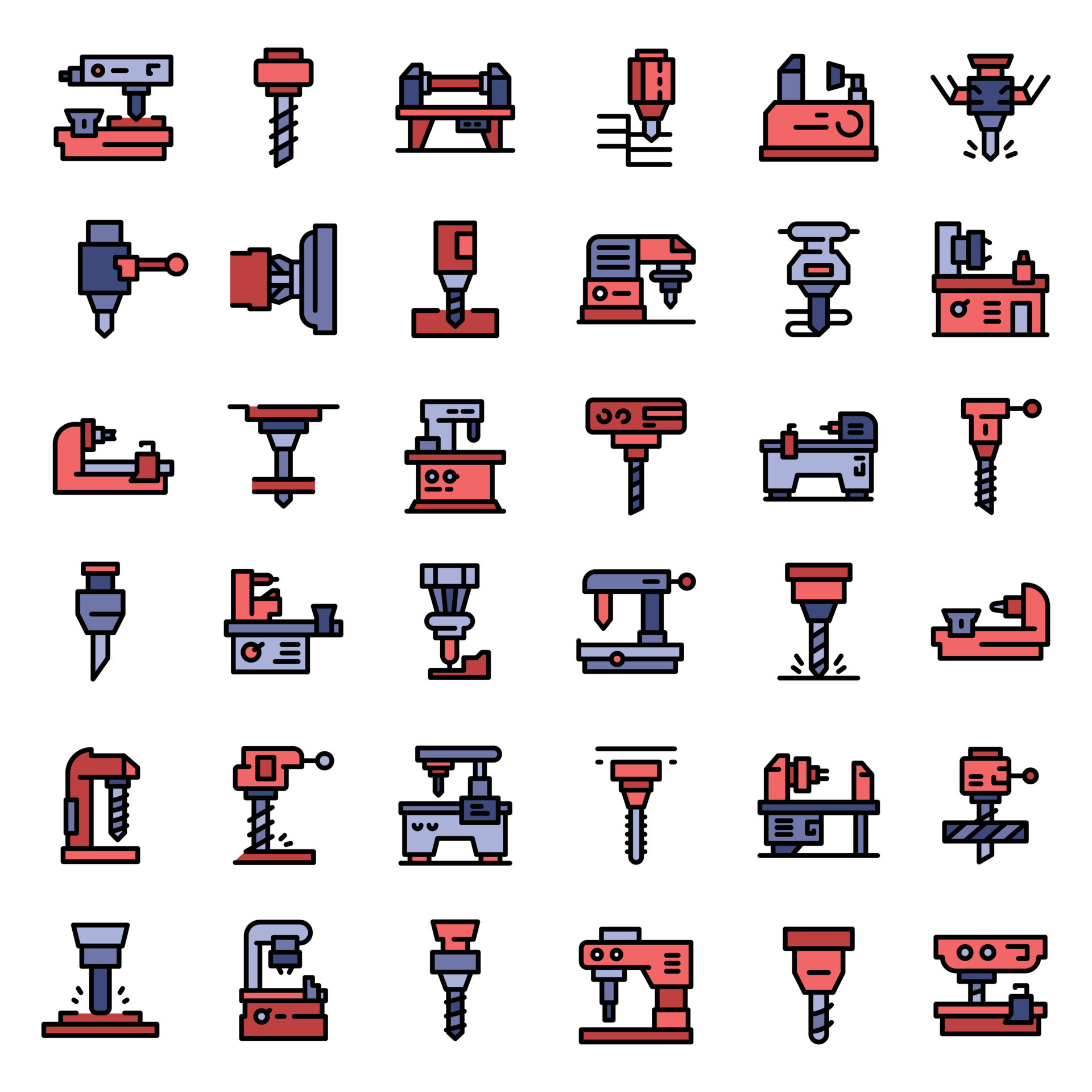 Milling machine icons set, outline style 8858992 Vector Art at Vecteezy Milling machine icons set, outline style 8858992 Vector Art at Vecteezy