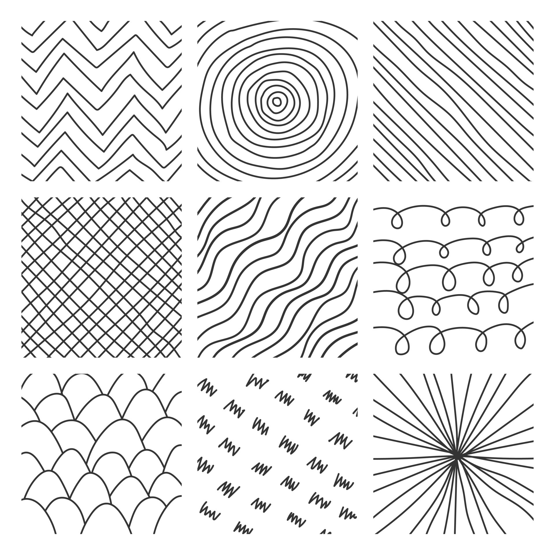 Handwritten Lines and strokes in different styles. Perfect for ...