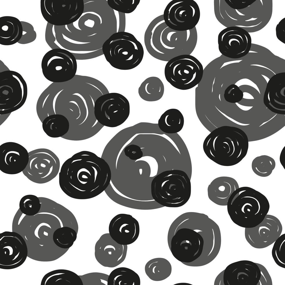 Simple seamless pattern with random black and grey round spots. 8875003 ...