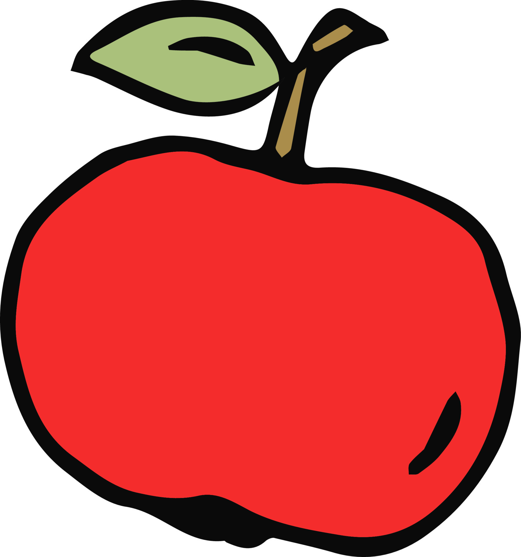 Apple icon. Doodle vector illustration with apple 8877644 Vector Art at ...