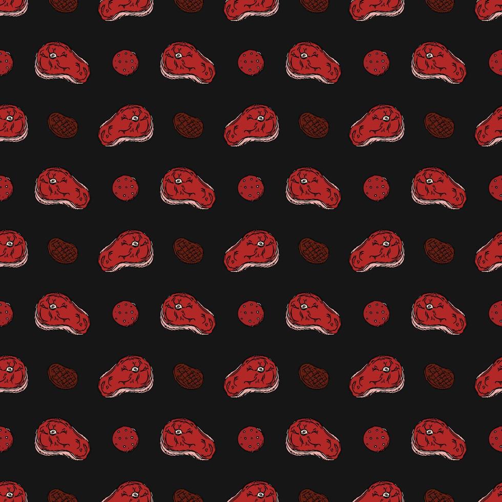 Seamless Meat Pattern 8877733 Vector Art At Vecteezy