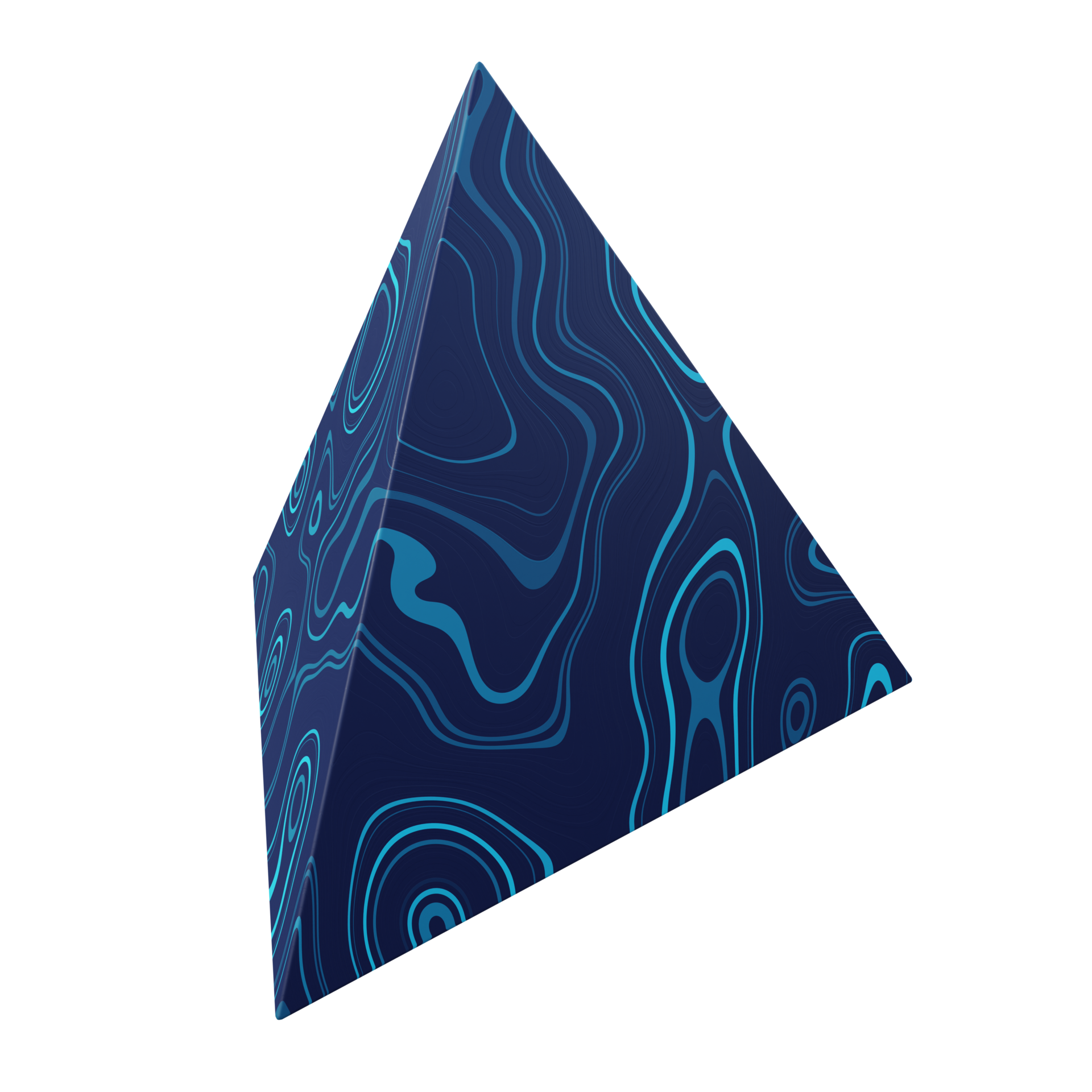Tetrahedron geometric shape 3d illustration 8878181 PNG