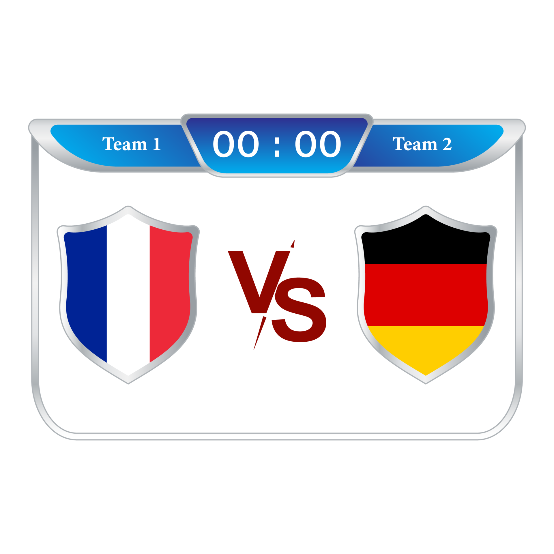 Sports Match Scoreboard With Shield Shapes And Blue Color Lower Thirds sports-match-scoreboard-with-shield-shapes-and-blue-color-lower-thirds