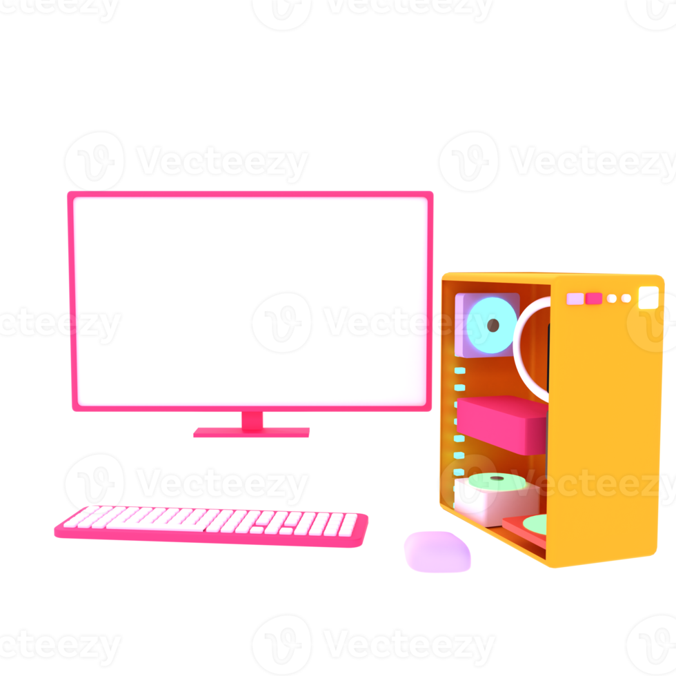 3d illustration computer, keyboard, and mouse 8880010 PNG 3d illustration computer, keyboard, and mouse 8880010 PNG