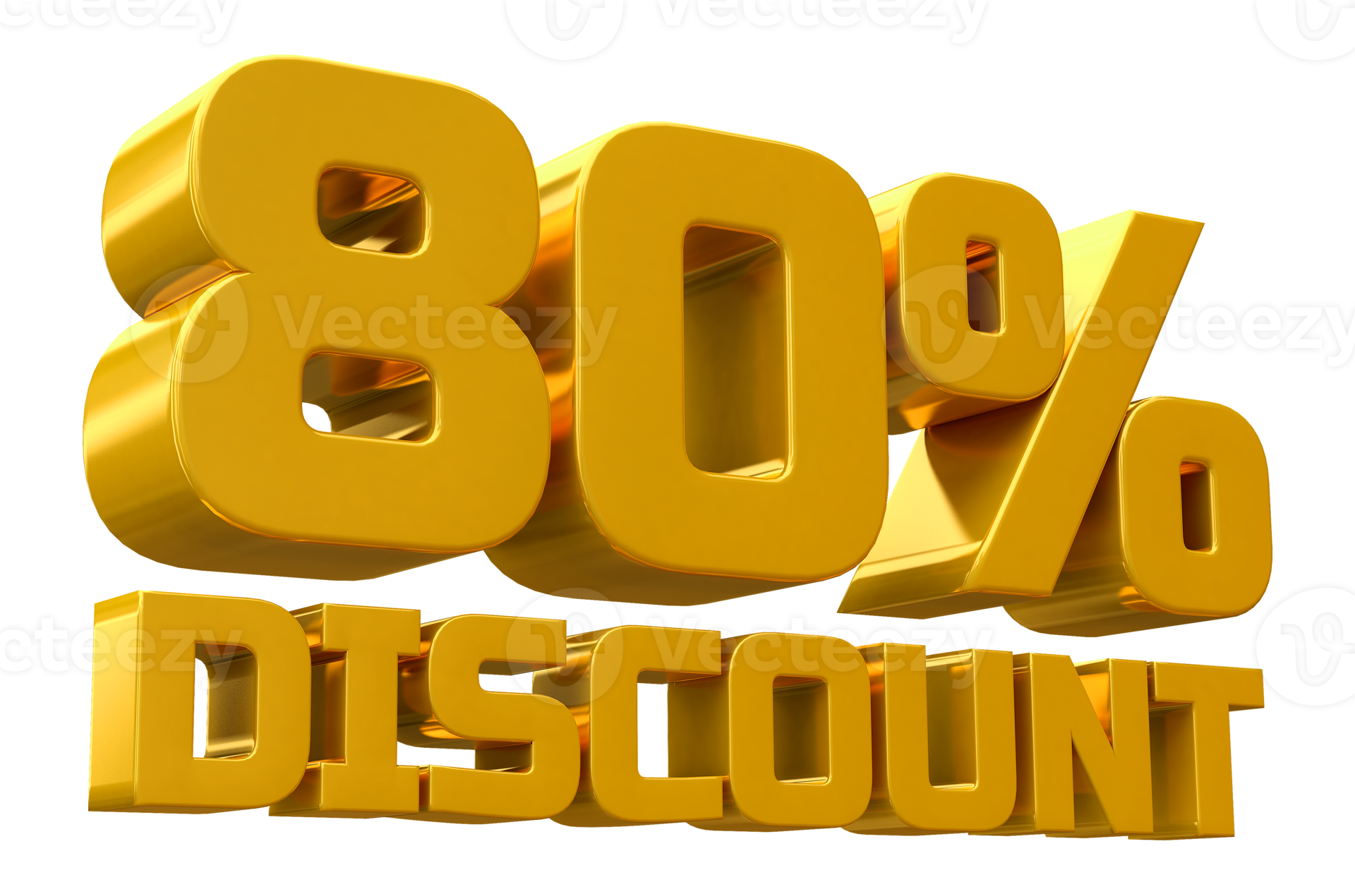 discount-80-percent-luxury-gold-offer-in-3d-8880277-png