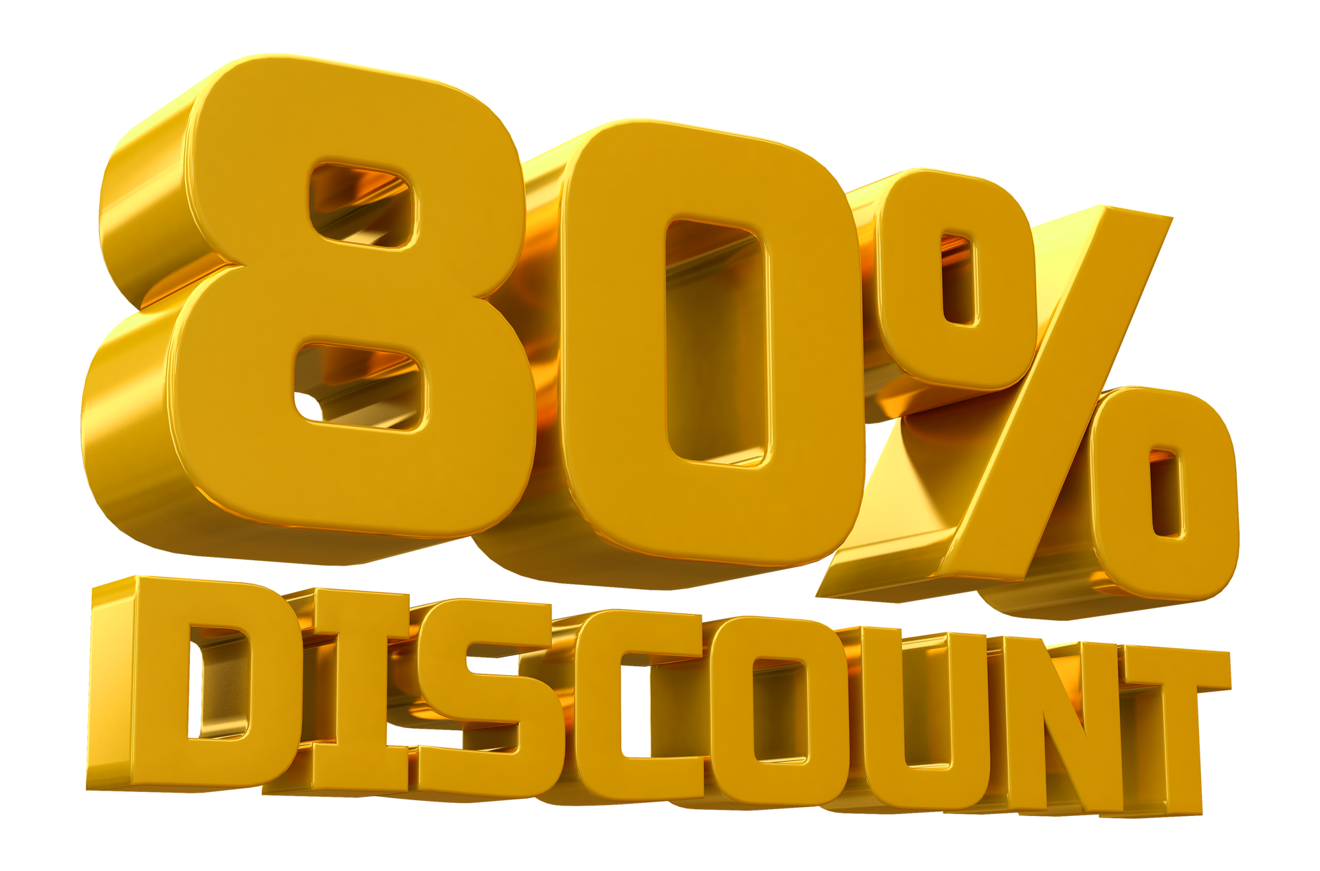 Discount 80 Percent Luxury Gold Offer In 3d 8880277 PNG discount-80-percent-luxury-gold-offer-in-3d-8880277-png
