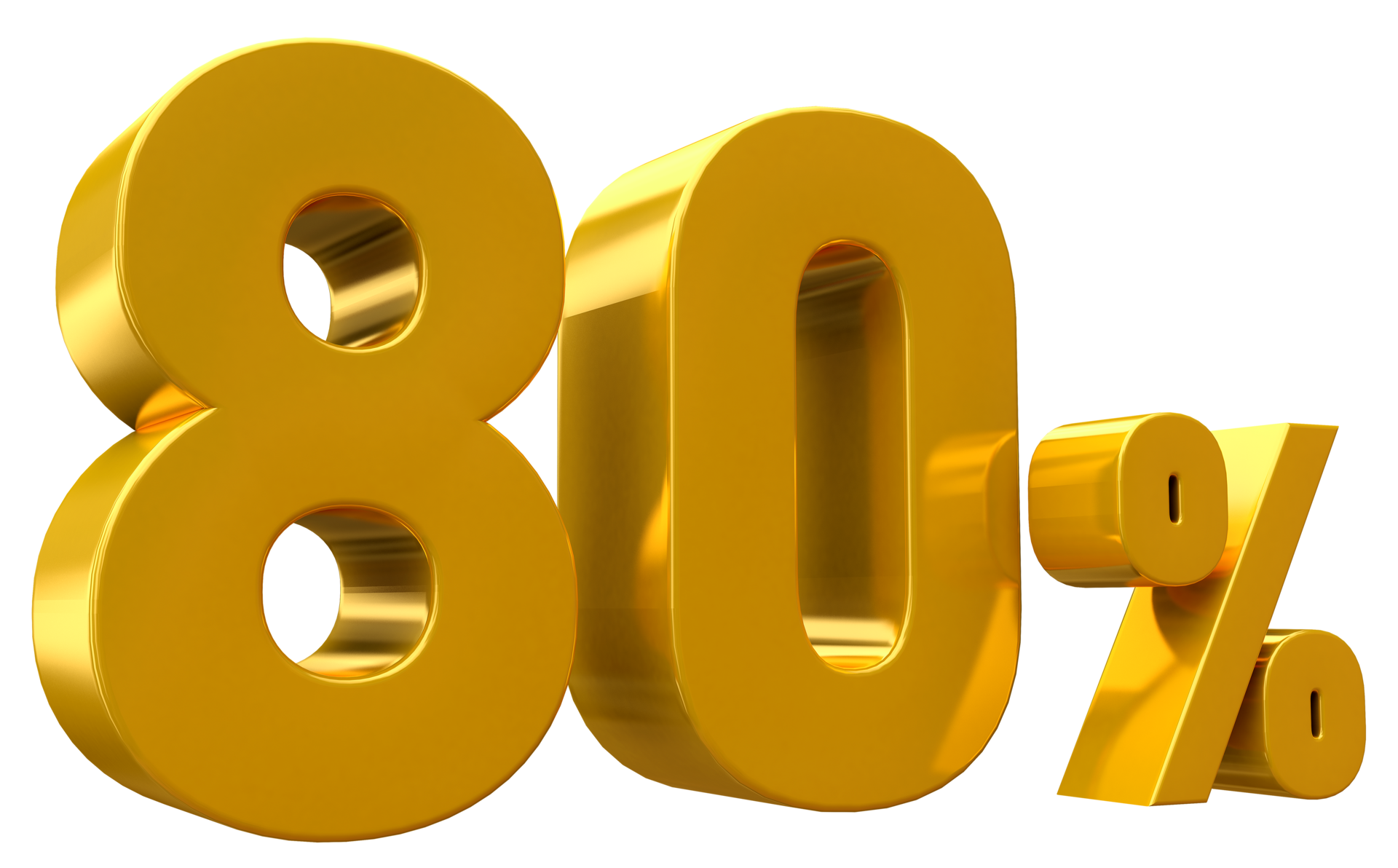 80 Percent Luxury Gold Offer In 3d 8880286 PNG 80-percent-luxury-gold-offer-in-3d-8880286-png