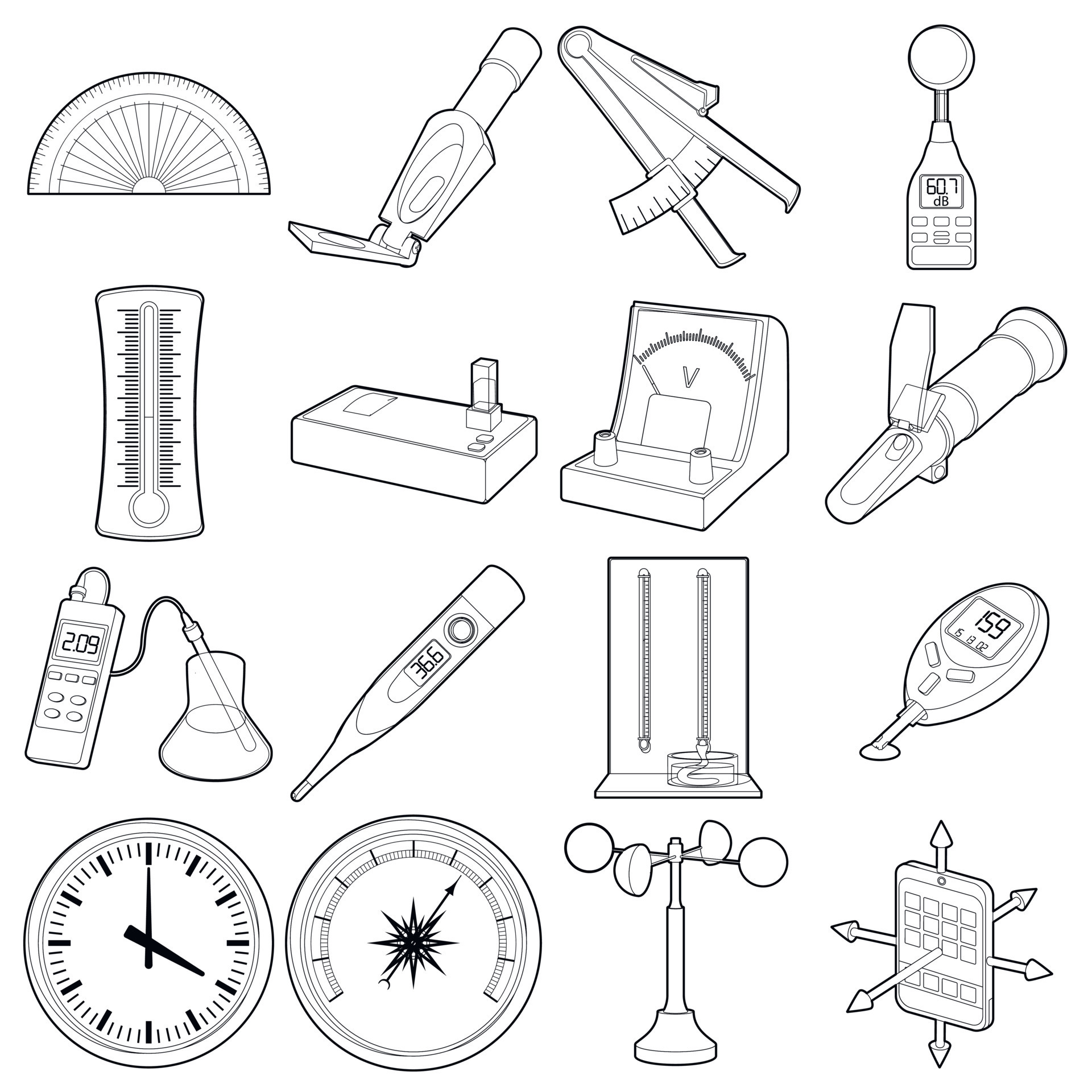 Measure tools icons set, outline style 8880913 Vector Art at Vecteezy Measure tools icons set, outline style 8880913 Vector Art at Vecteezy