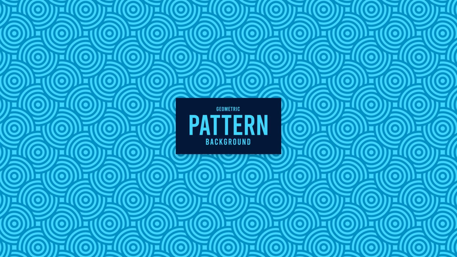 Blue Circle Geometric Seamless Pattern Background 8881892 Vector Art at ...