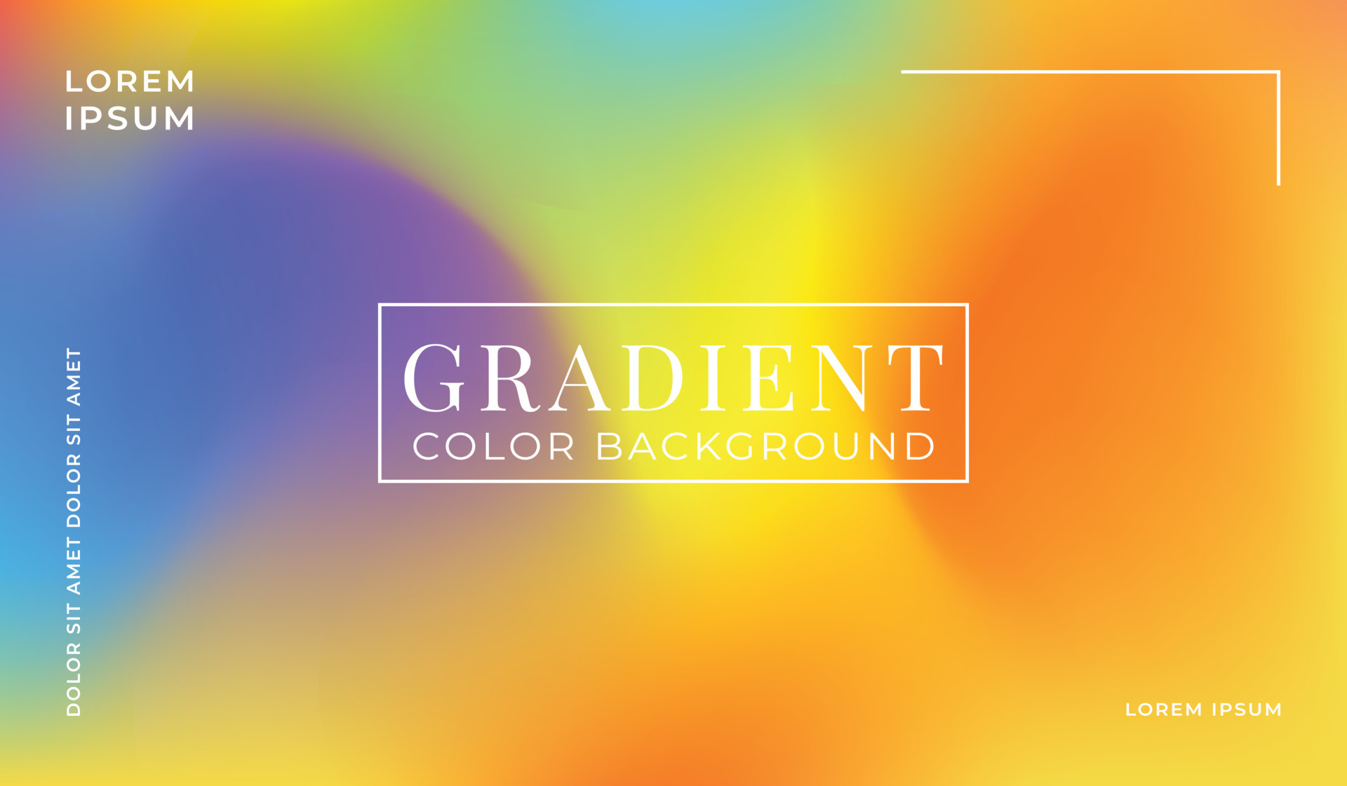 Colorful gradient background design with fluid graphic style. Vector ...