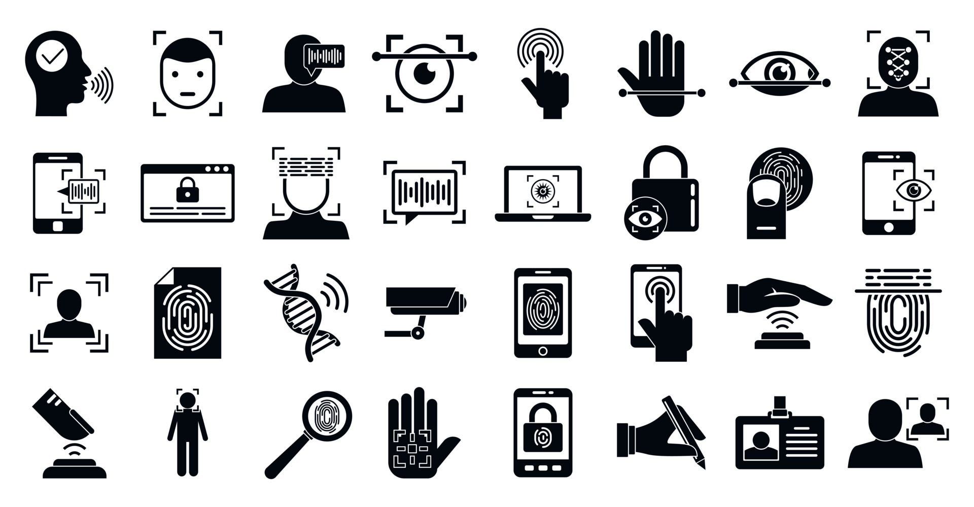 Biometric authentication icons set, simple style 8883178 Vector Art at ... Biometric authentication icons set, simple style 8883178 Vector Art at ...