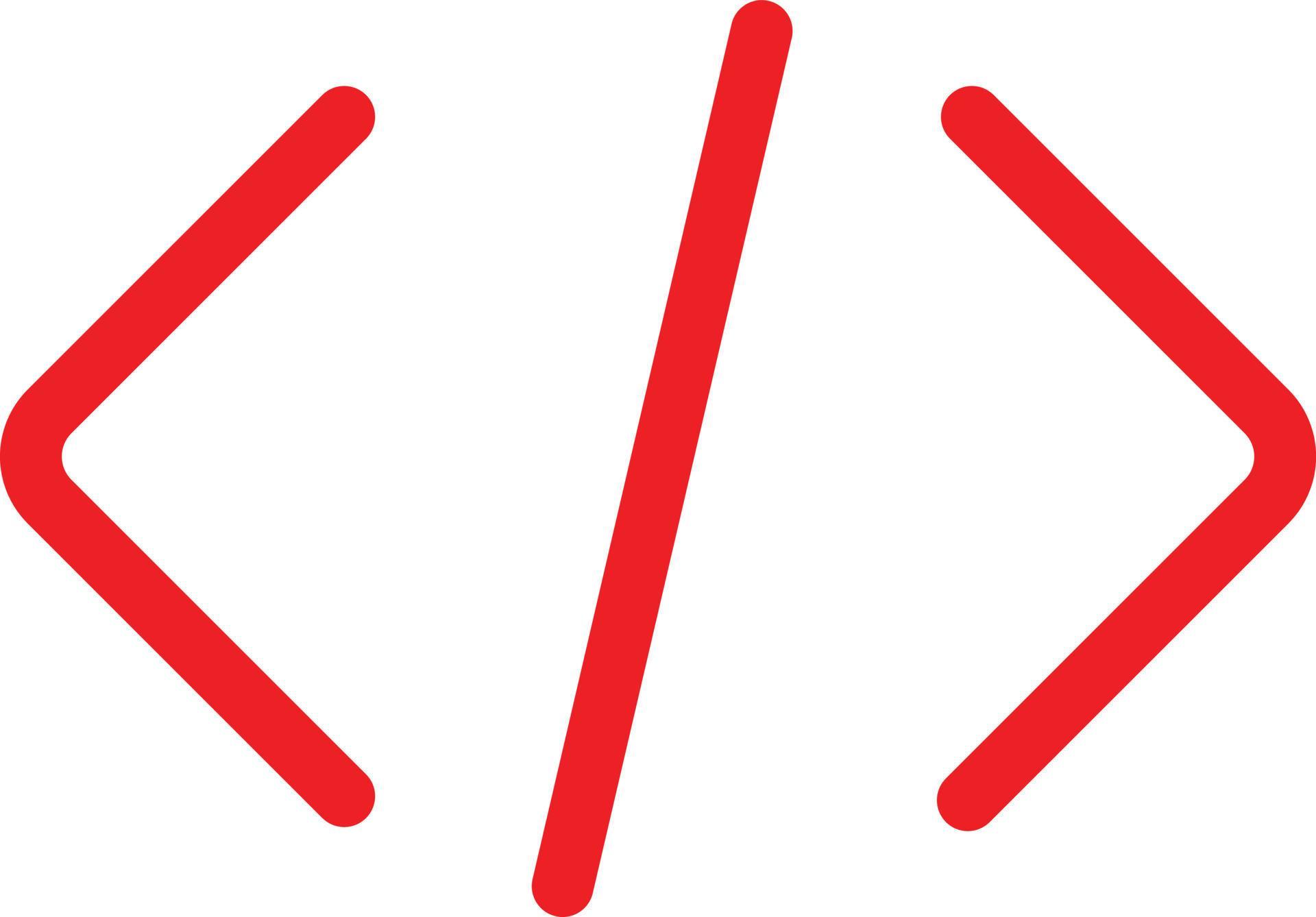 red code icon. red code sign. coding symbol. coding concept. 8884540 ...