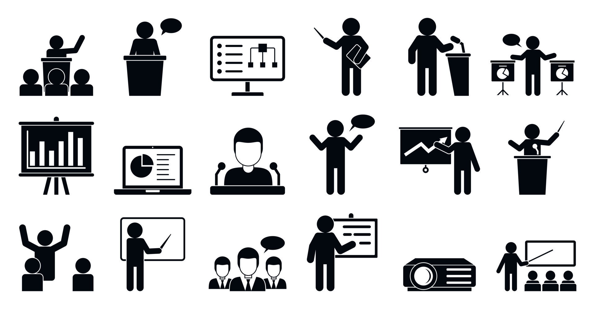 Lecture icons set, simple style 8885065 Vector Art at Vecteezy