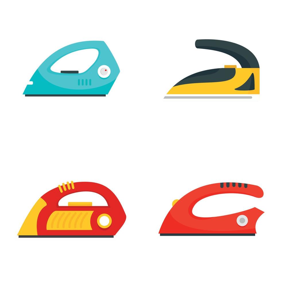 Smoothing iron drag icons set, flat style 8886372 Vector Art at Vecteezy Smoothing iron drag icons set, flat style 8886372 Vector Art at Vecteezy